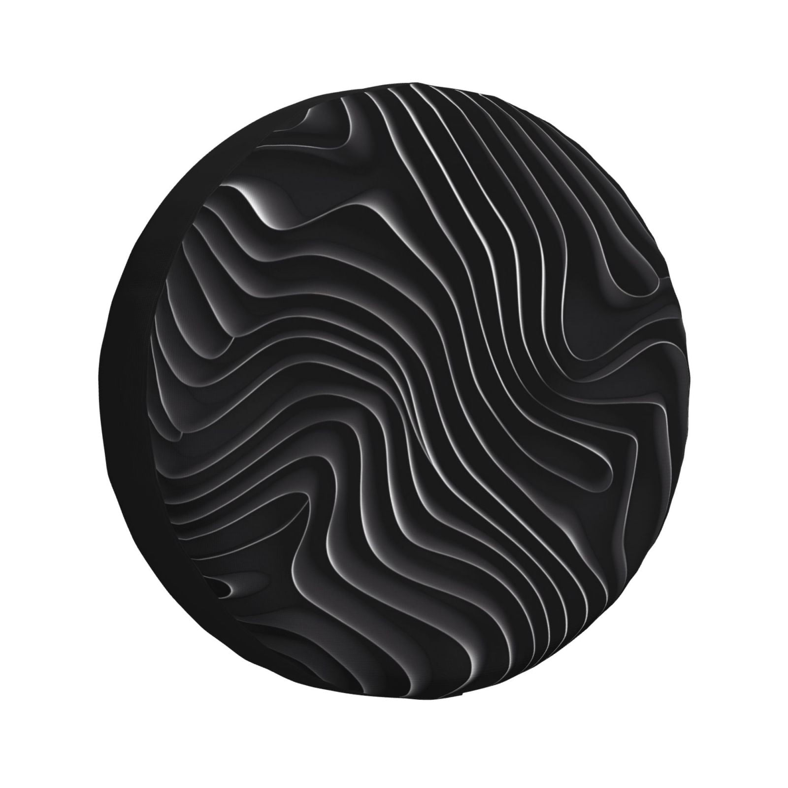 Luyuia Abstract Black And White Waves Print Waterproof Leather Tire ...