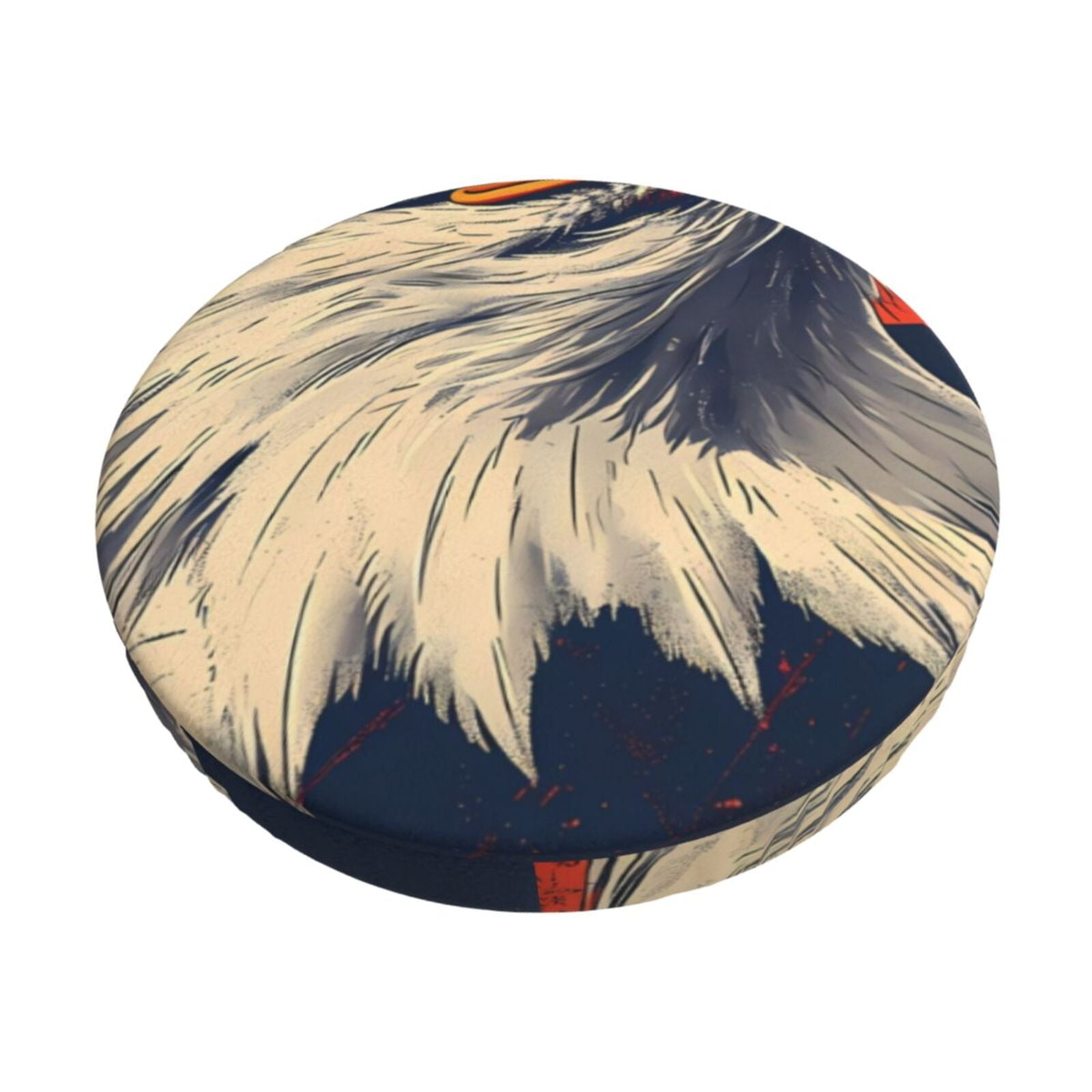 Luyuia American Bald Eagle A Print Bar Stool Cover Cushion, Round Seat ...