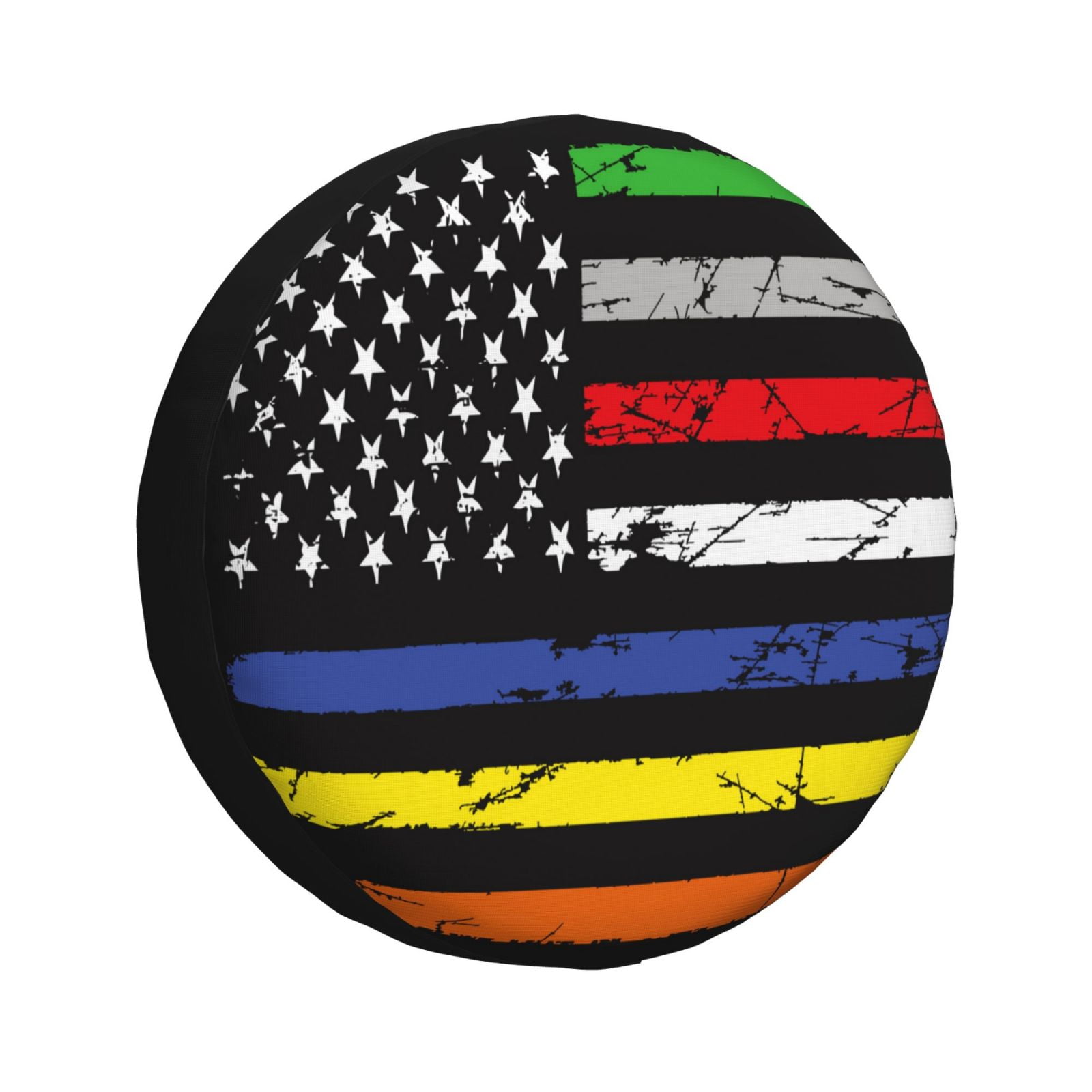 Luyuia American Flag Print Waterproof Leather Tire Cover, Durable Wheel ...