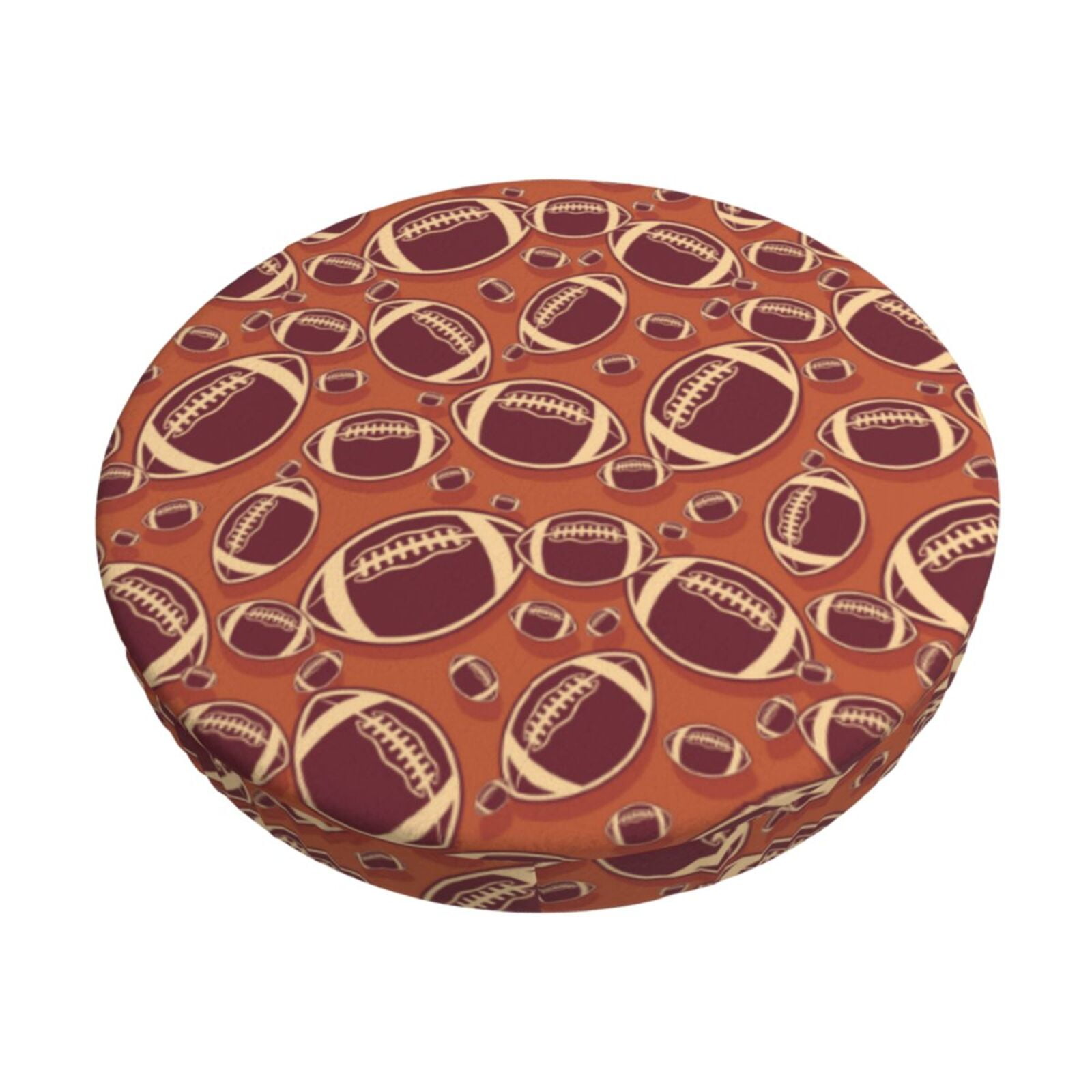 Luyuia American Football1 Print Bar Stool Cover Cushion, Round Seat ...