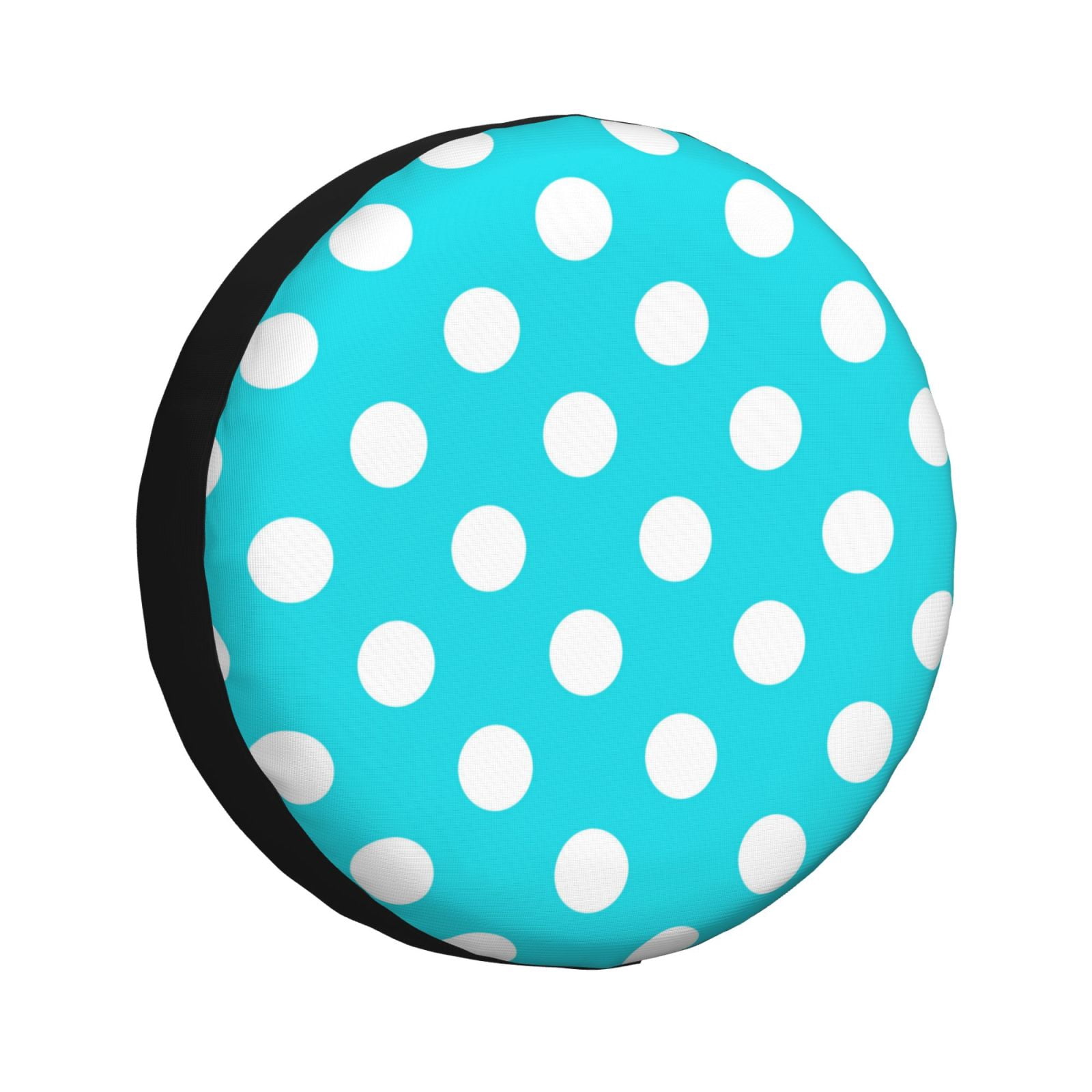 Luyuia Aqua And White Polka Dot Print Waterproof Leather Tire Cover ...