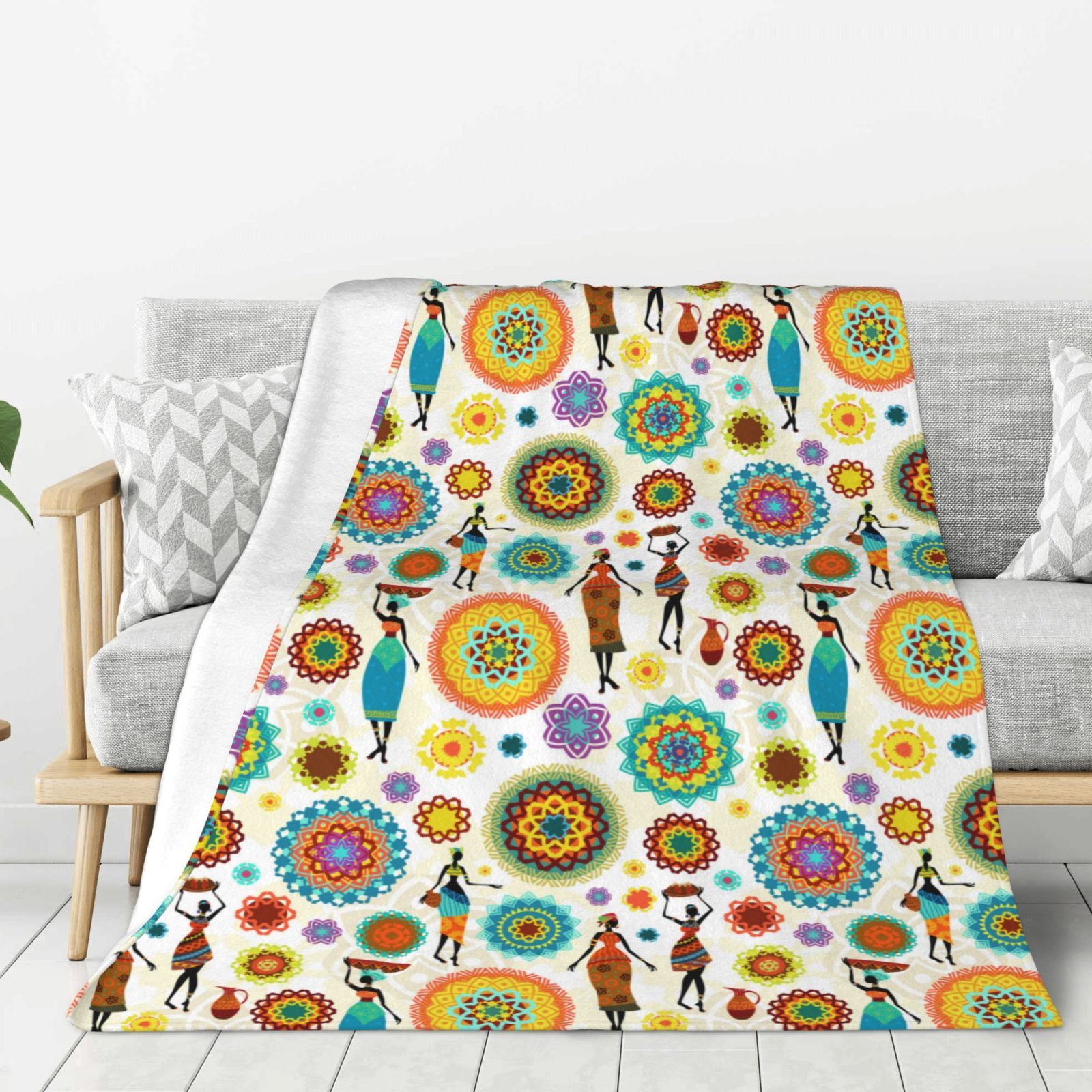 Luyuia Beautiful African Womens Pattern Soft Throw Blanket Flannel ...