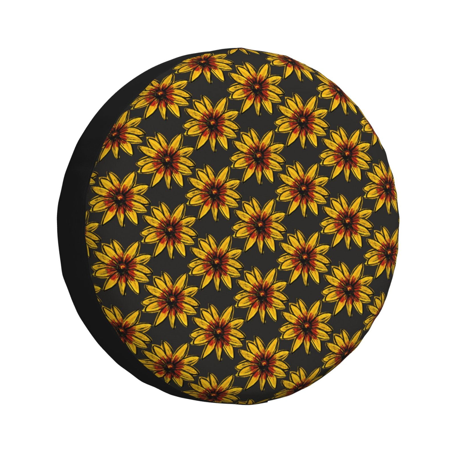 Luyuia Beautiful Sunflower Print Waterproof Leather Tire Cover, Durable ...