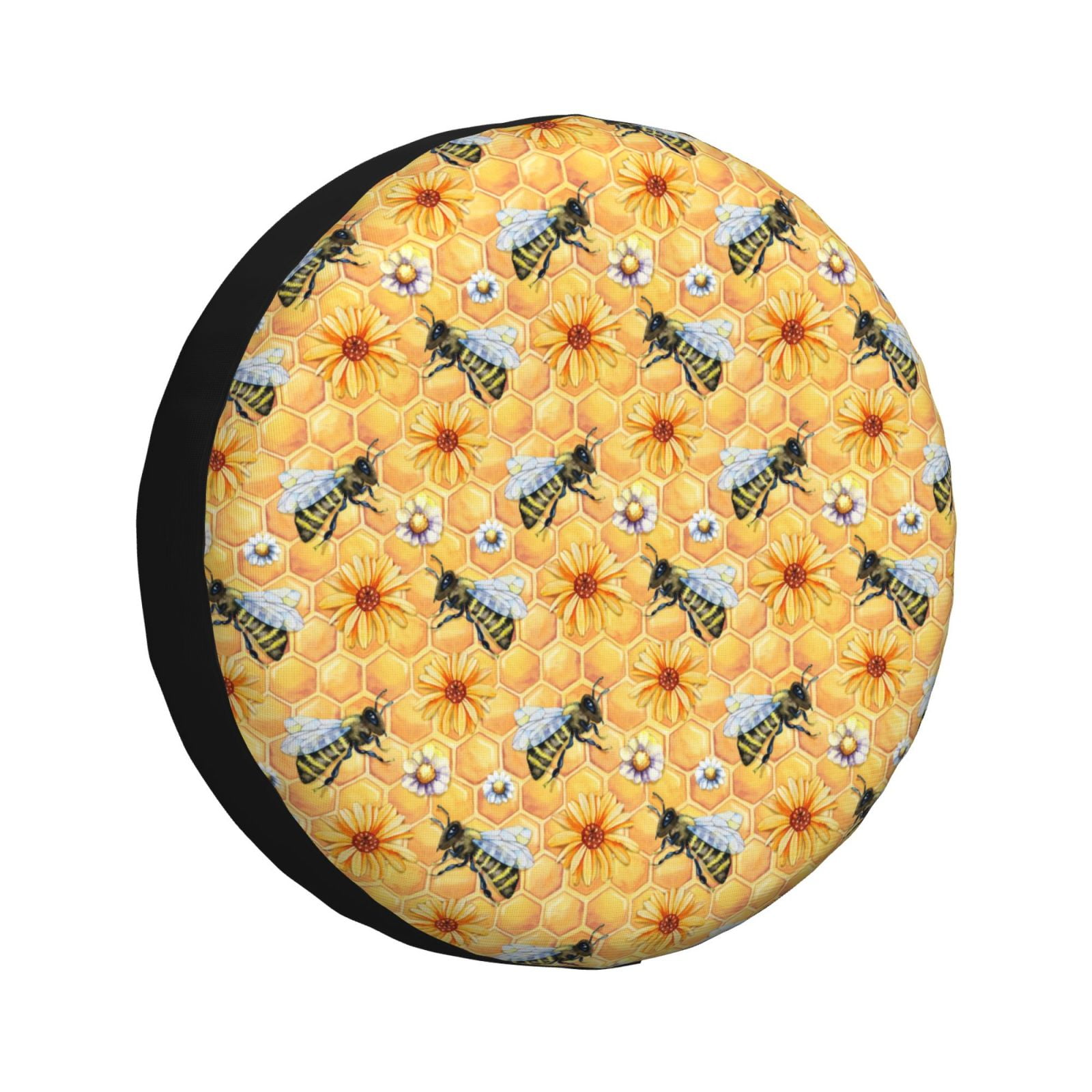 Luyuia Bee Wasp Print Waterproof Leather Tire Cover, Durable Wheel ...