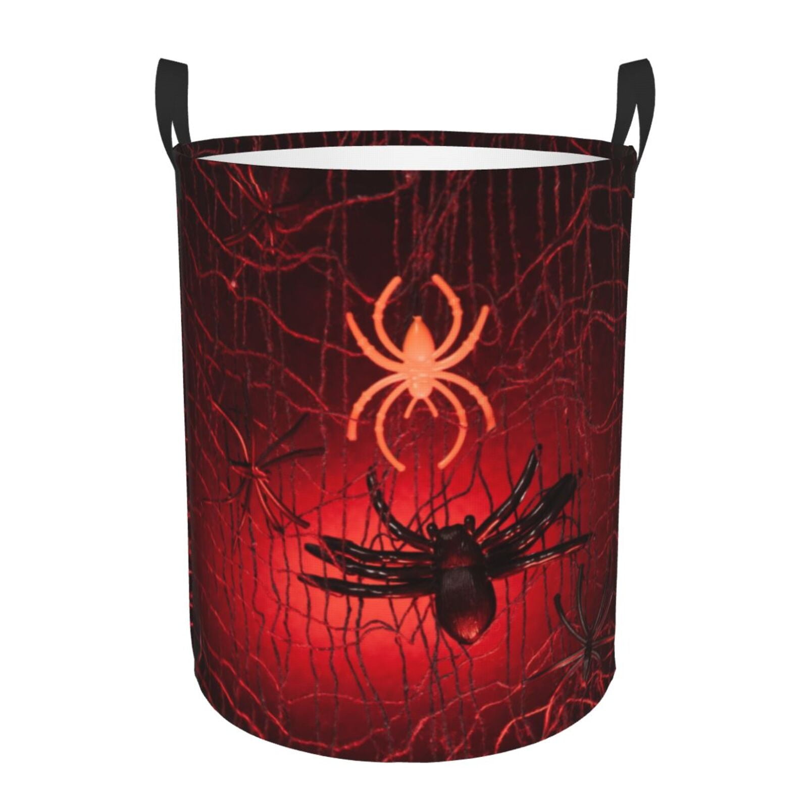 Luyuia Black Spider Web With Spiders Print Large Collapsible Laundry ...