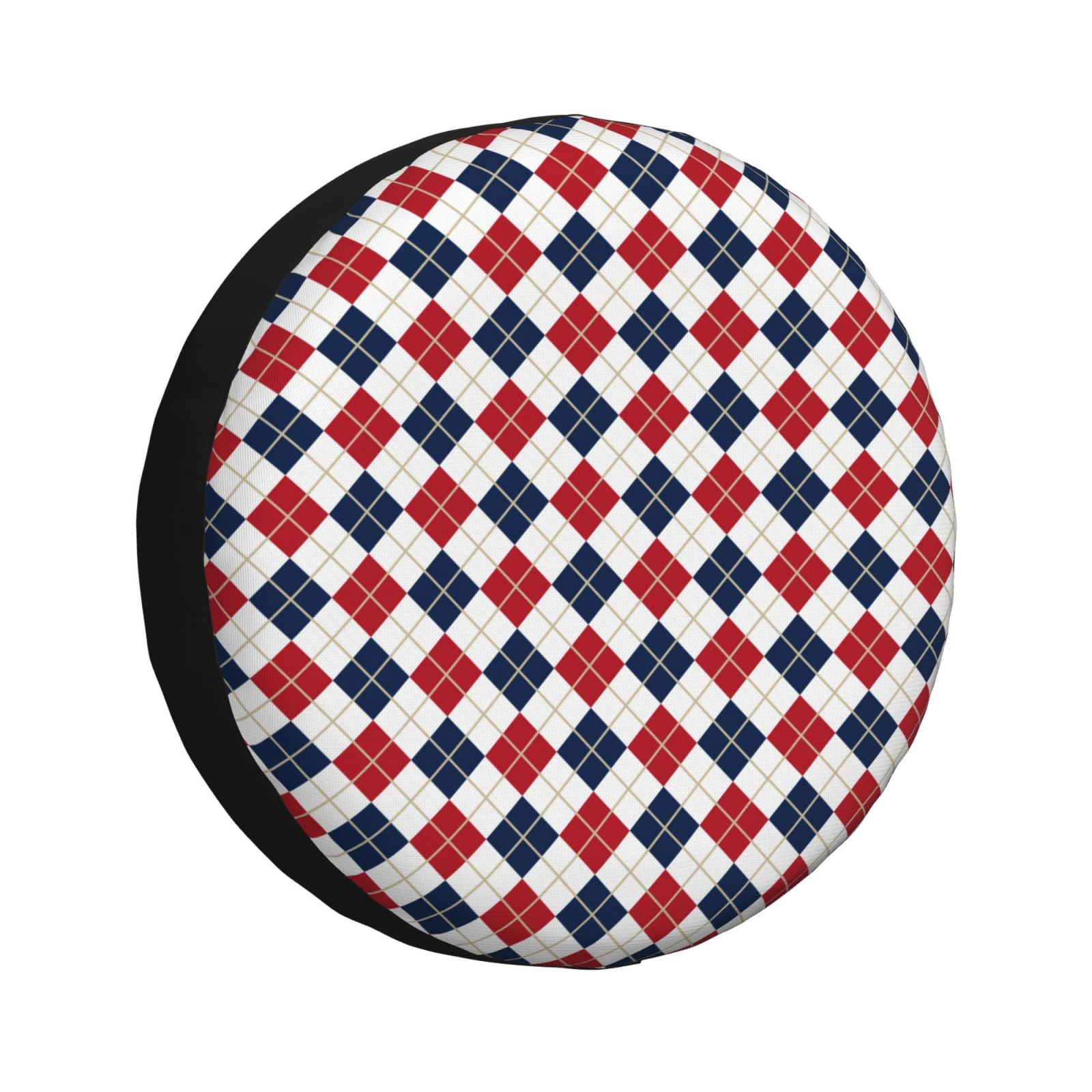 Luyuia Blue And Red Diamond Print Waterproof Leather Tire Cover ...