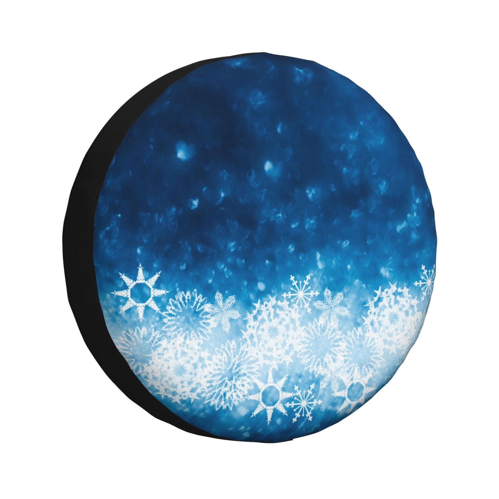 Luyuia Blue Glitter Sparkles Print Waterproof Leather Tire Cover ...