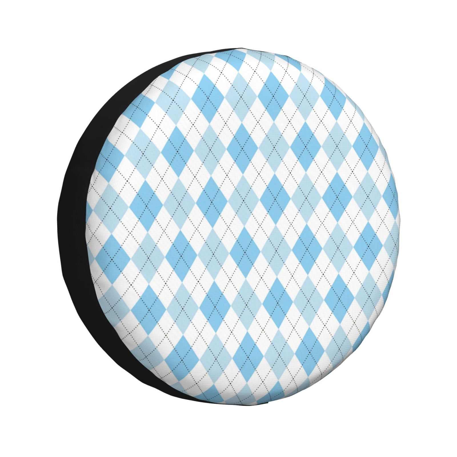 Luyuia Blue and White Squares Print Waterproof Leather Tire Cover ...
