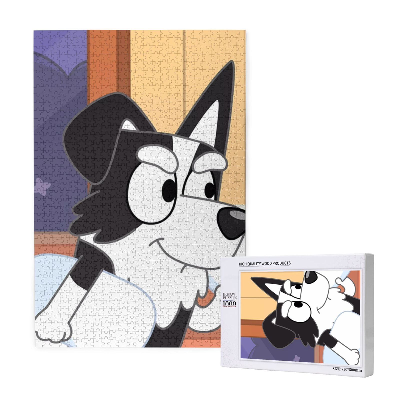 Luyuia Bluey 1000-Piece Printed Jigsaw Puzzle, Vertical Design, Brain ...