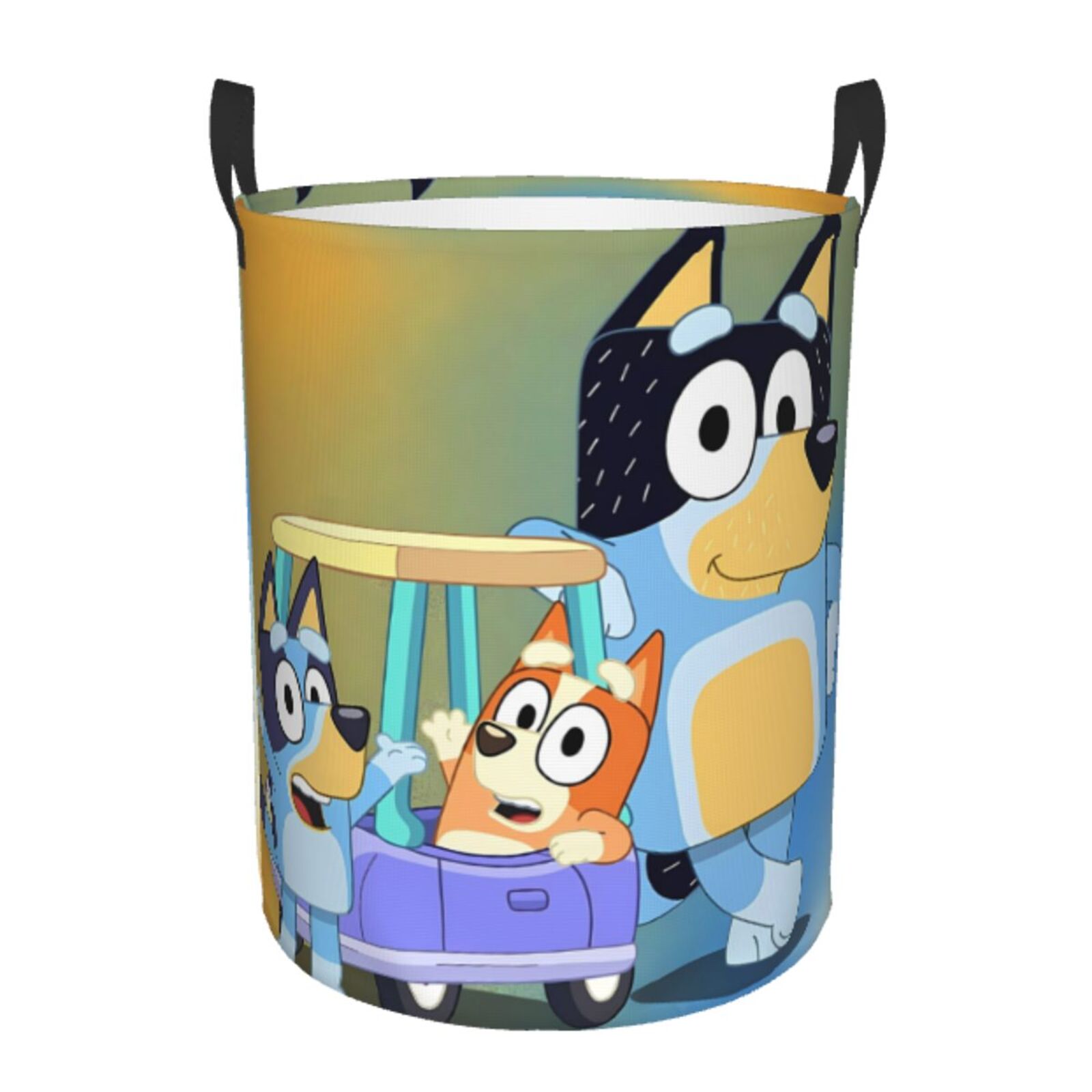 Luyuia Bluey Print Large Collapsible Laundry Basket, Waterproof Round ...