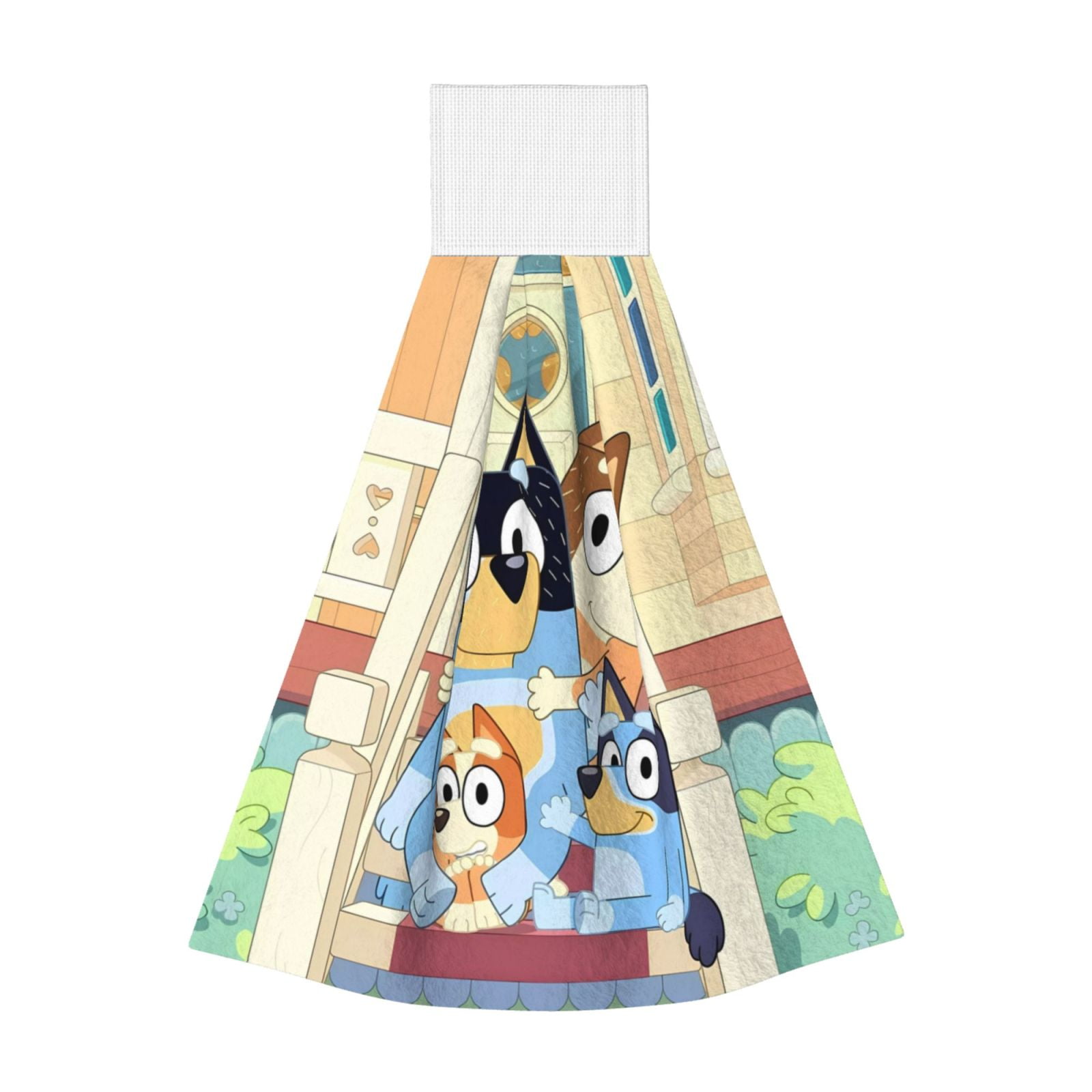 Luyuia Bluey Printed Coral Velvet Hand Wipes, Funny Hanging Kitchen ...