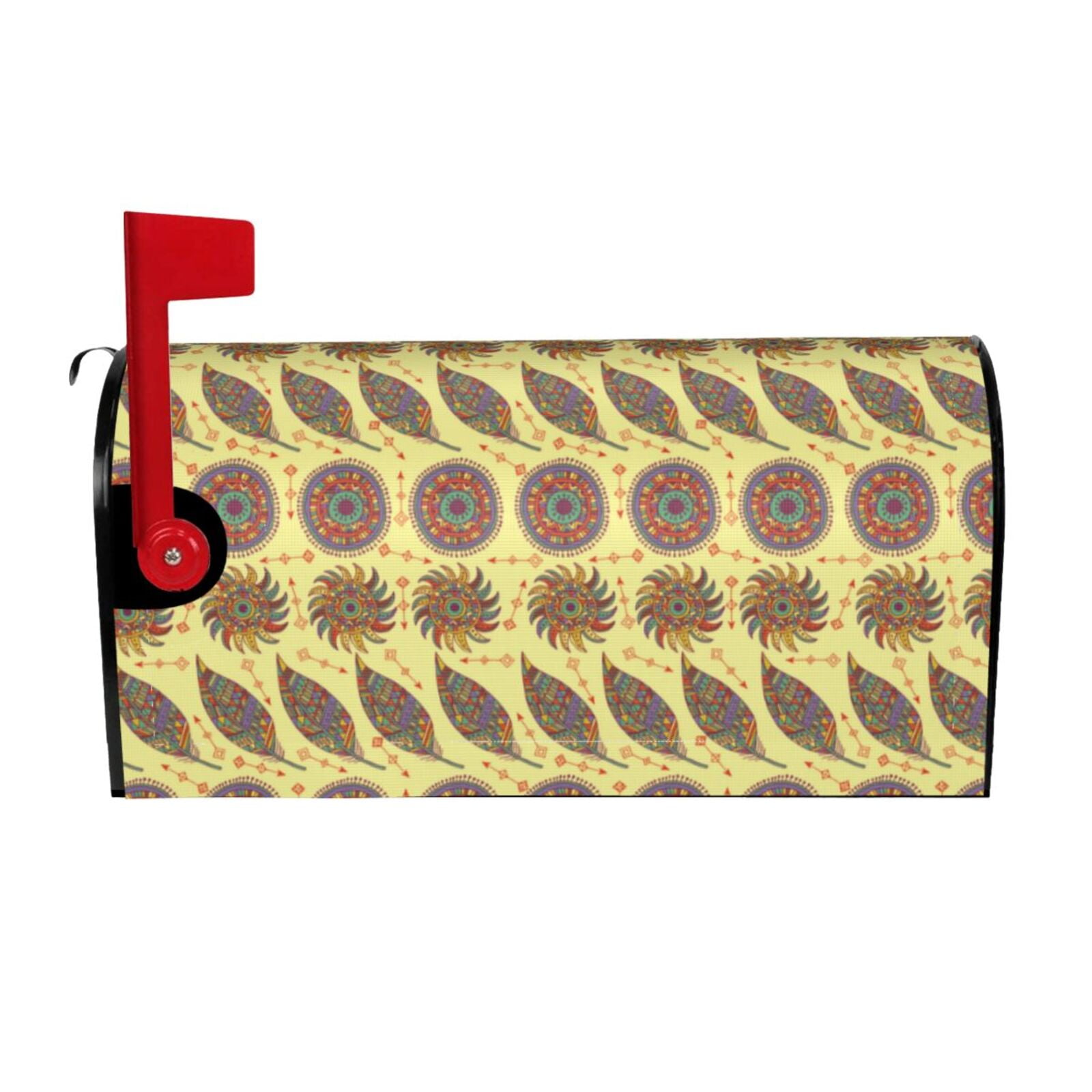Luyuia Bohemia Print Magnetic Winter Mailbox Cover, Decorative ...