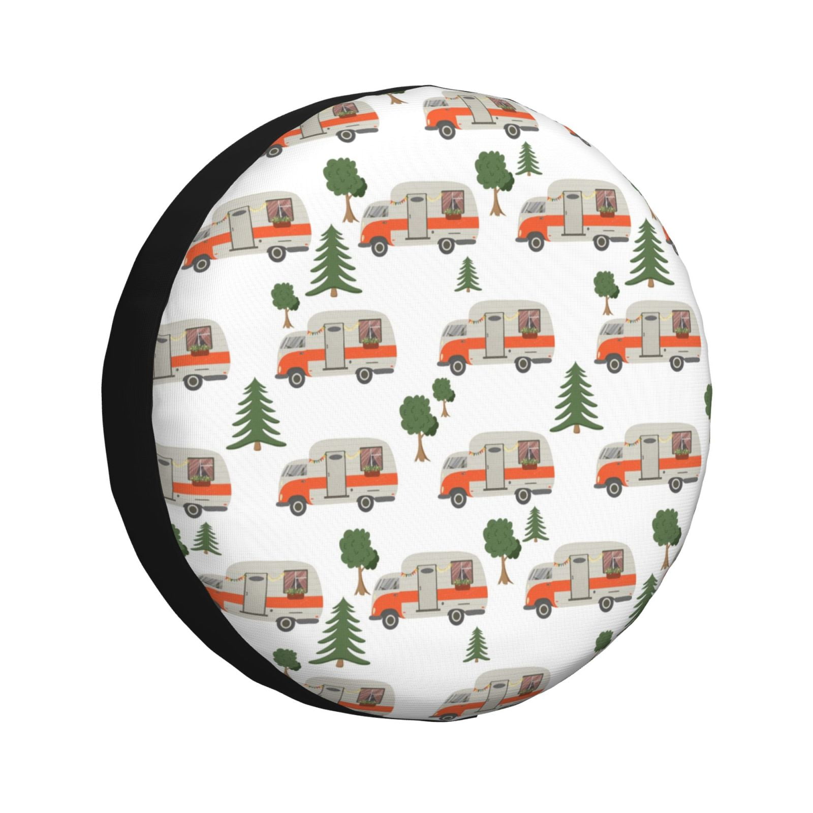 Luyuia Camp Van Print Waterproof Leather Tire Cover, Durable Wheel ...