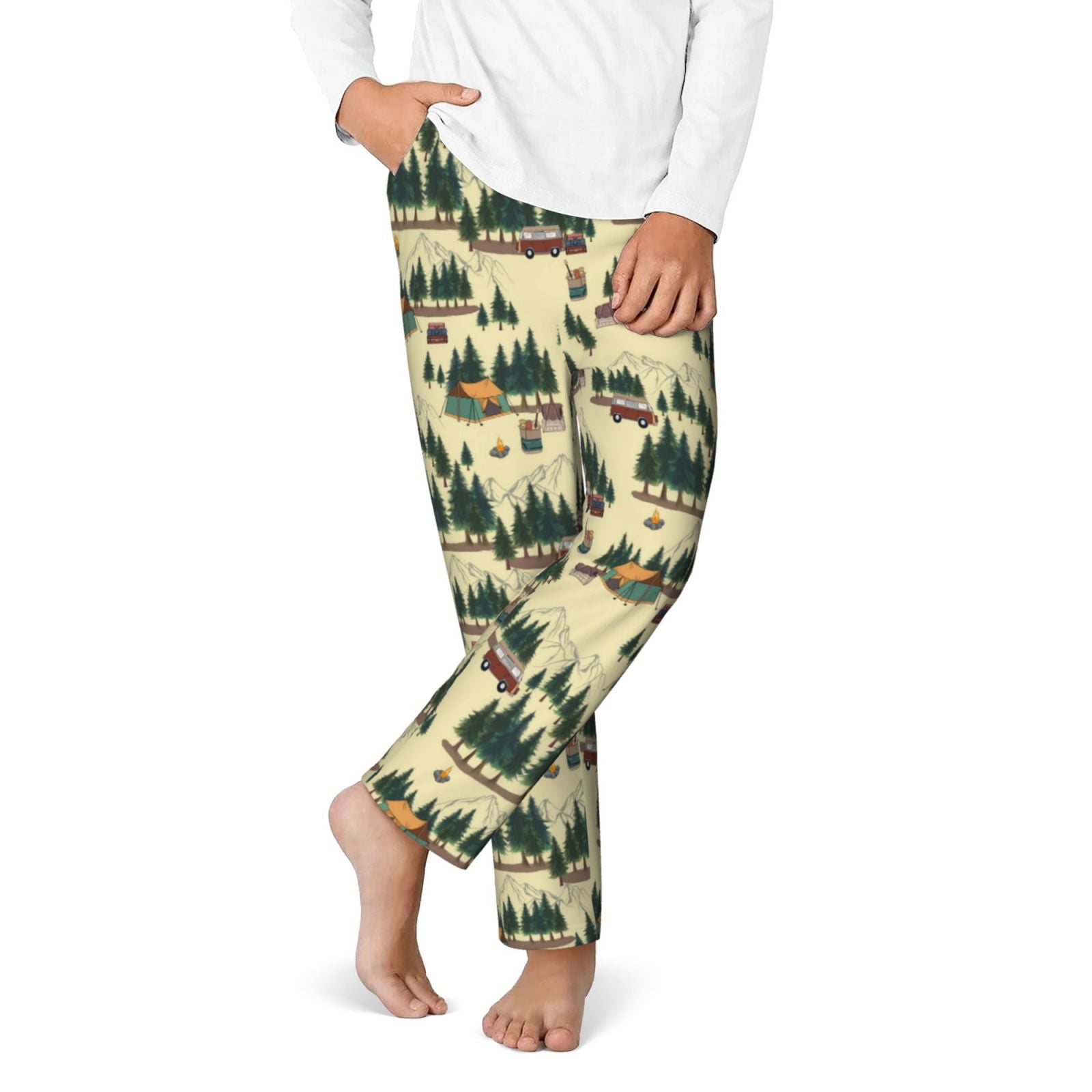 Luyuia Camping Caravan 1 Patterned Lounge Pants for Boys and Girls ...