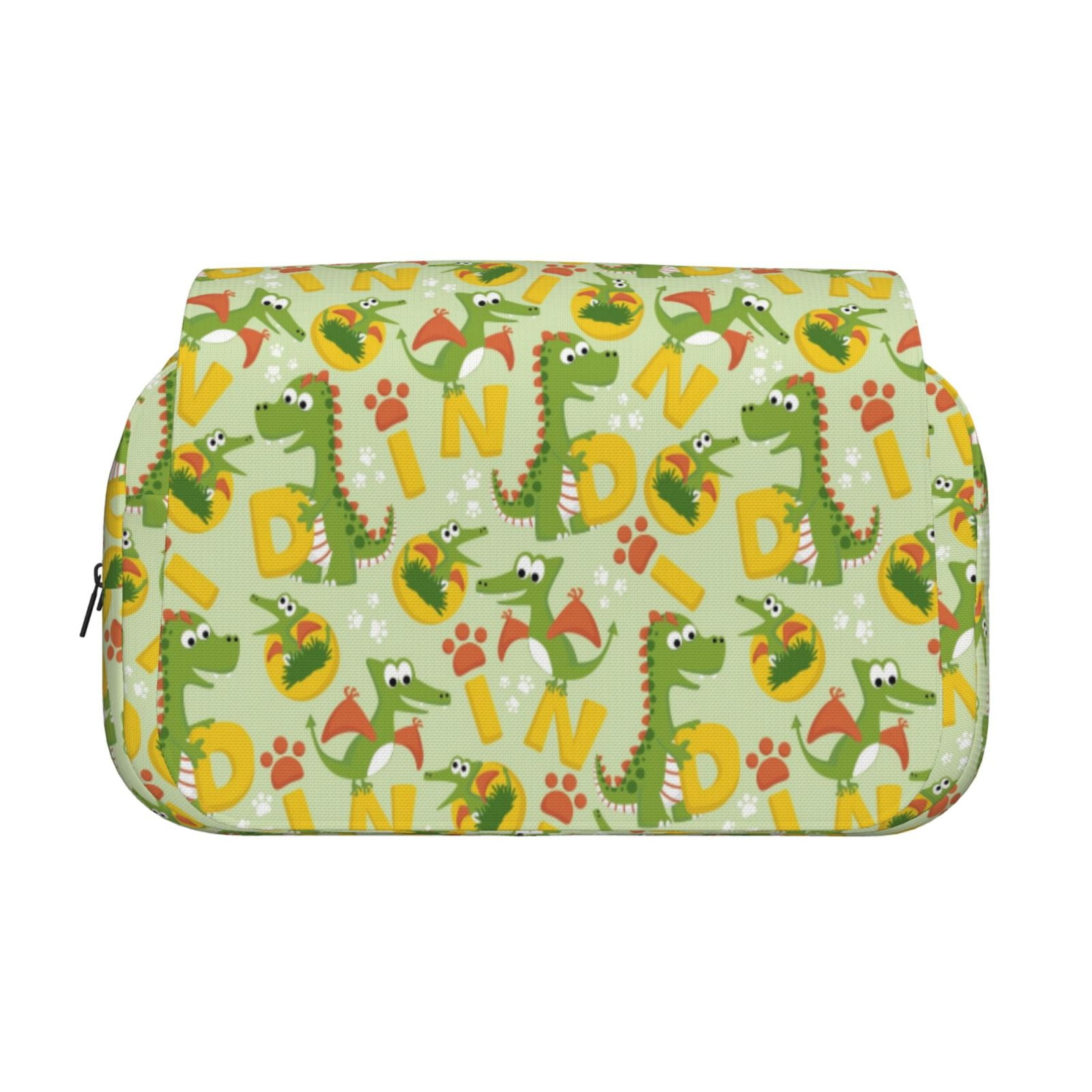 Luyuia Cartoon Dinosaurs Pattern Double Zipper Pen Case Oxford ...