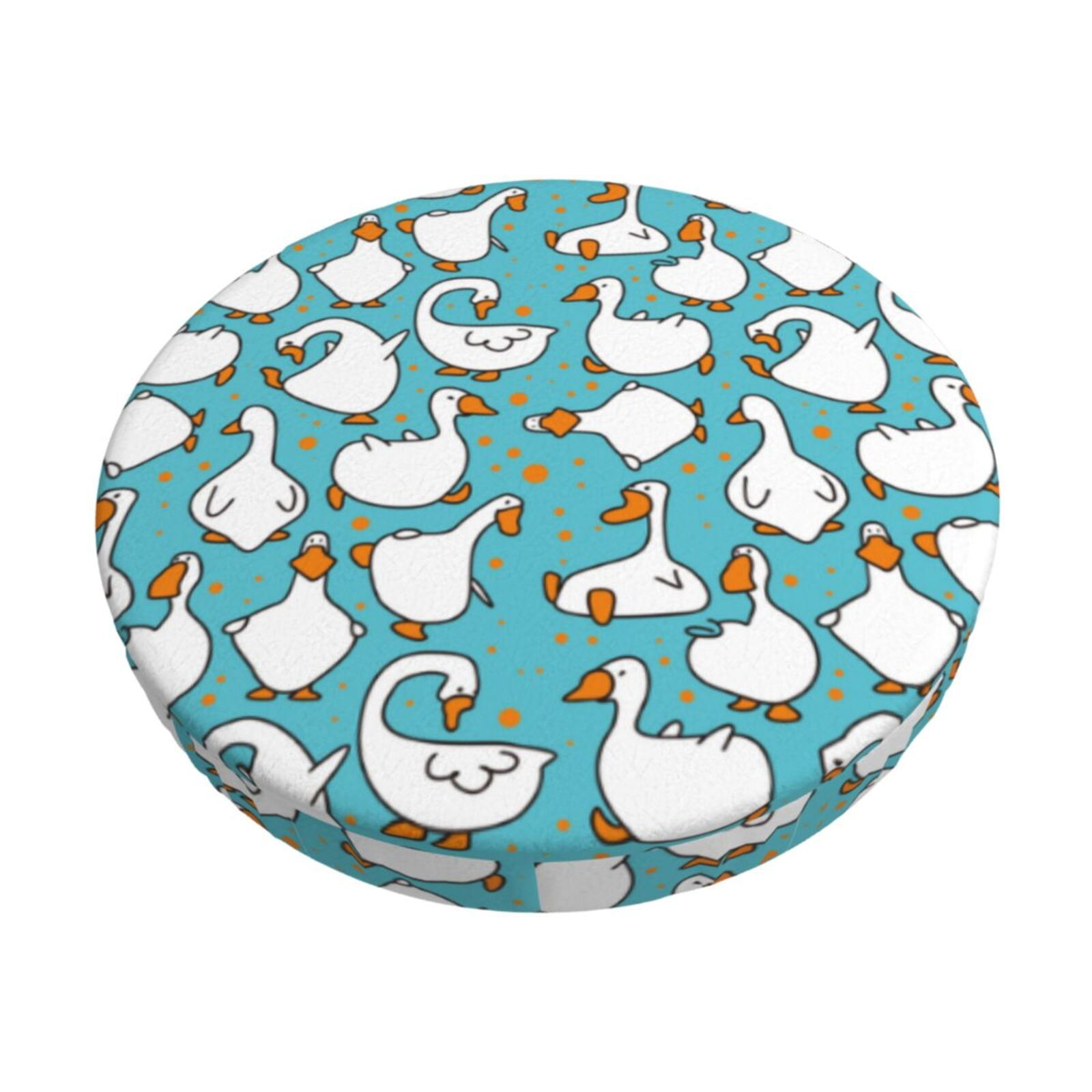 Luyuia Cartoon Funny Goose Print Bar Stool Cover Cushion, Round Seat ...