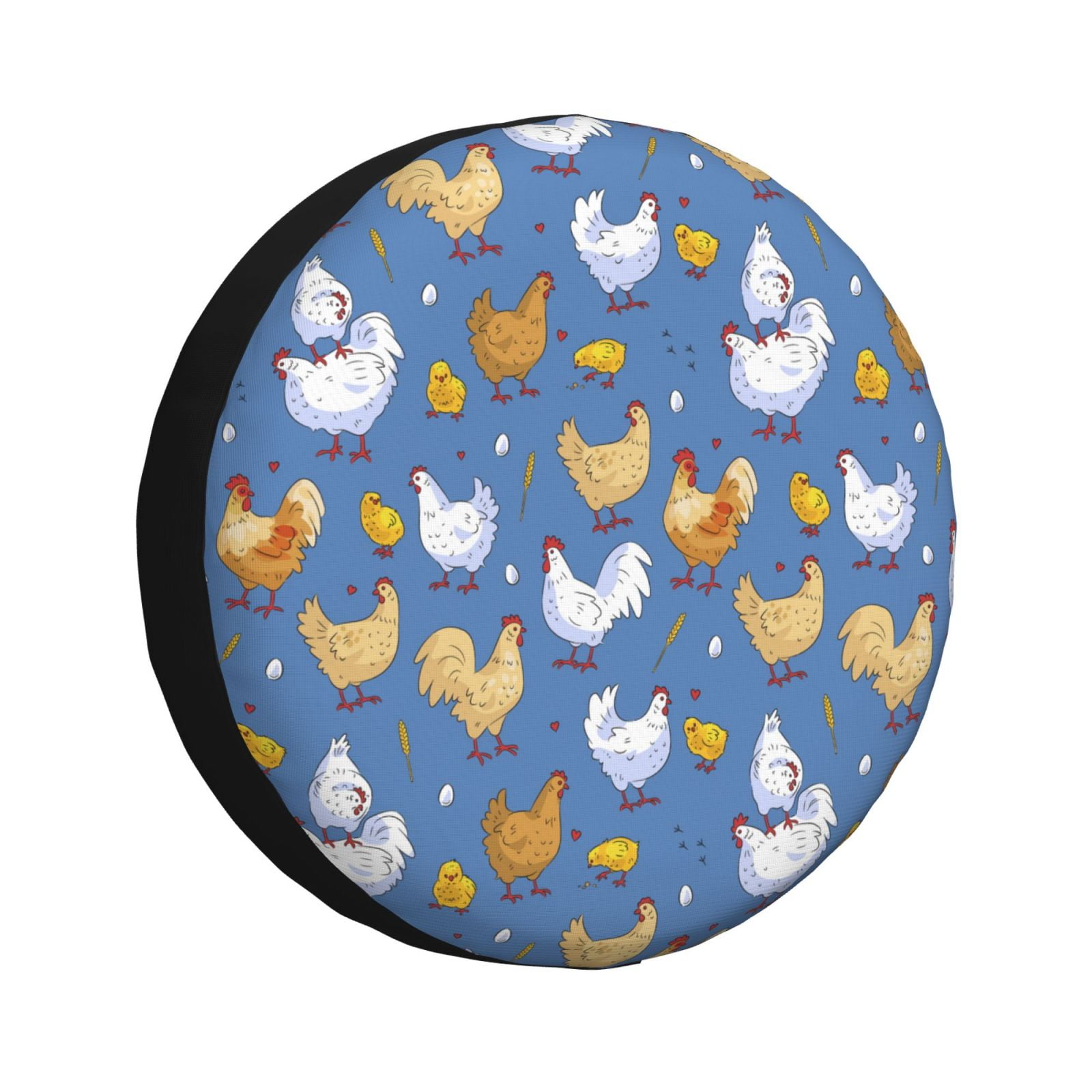 Luyuia Chicken Family Print Waterproof Leather Tire Cover, Durable ...