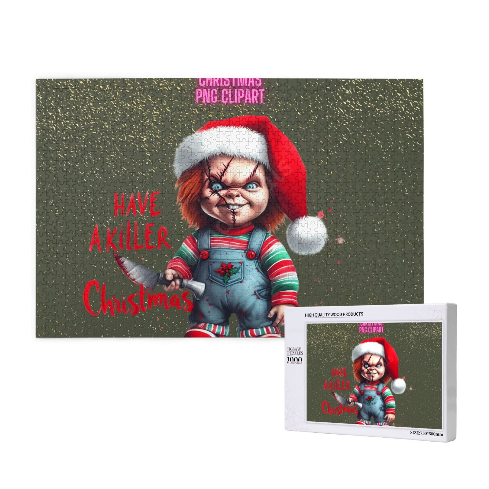 Luyuia Chucky Print 1000-Piece Printed Picture Puzzle, Horizontal ...