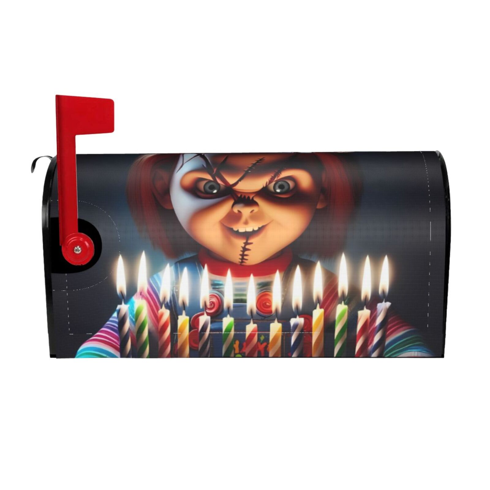 Luyuia Chucky Print Magnetic Winter Mailbox Cover, Decorative Christmas ...