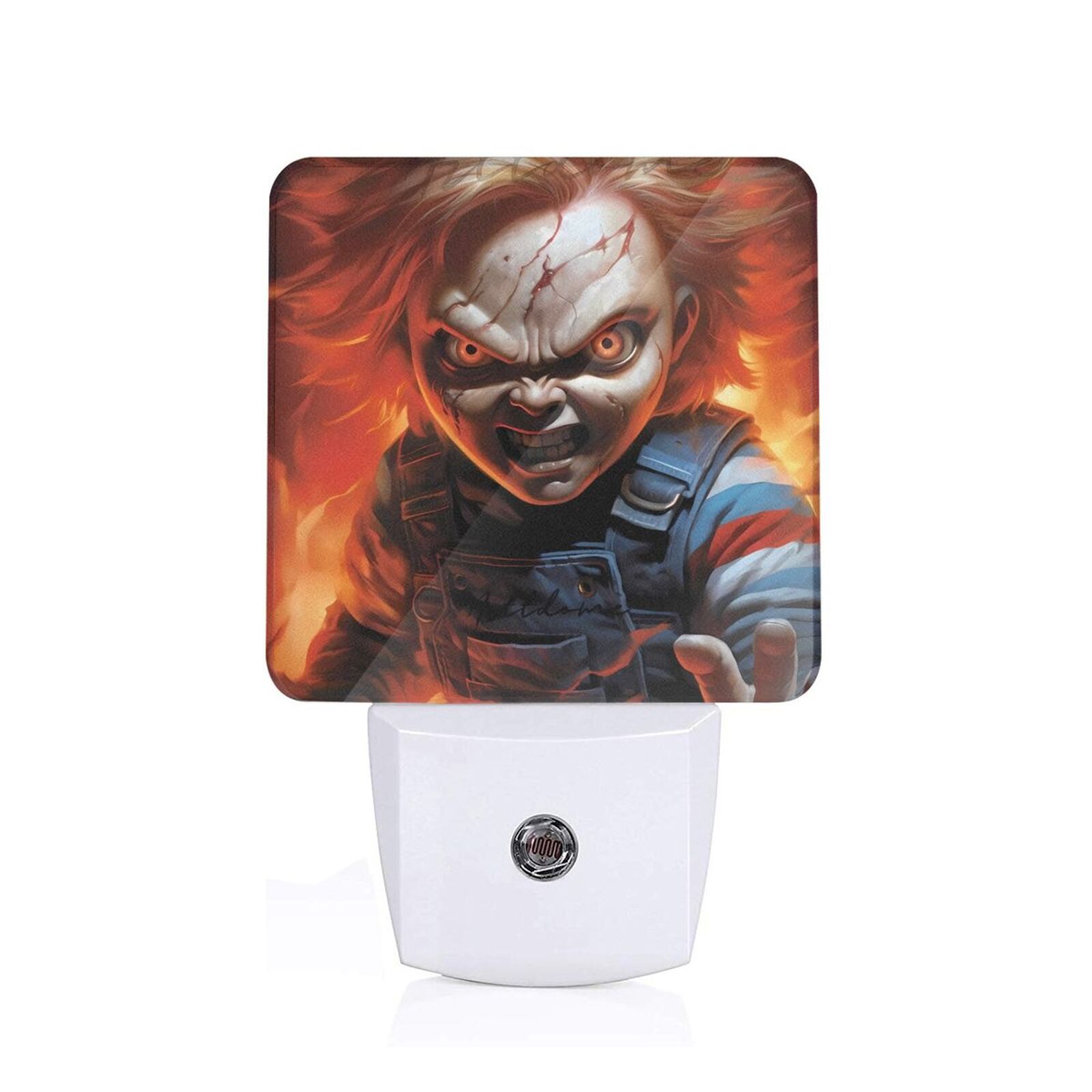Luyuia Chucky Print Plug-in LED Night Light with Auto Dusk-to-Dawn ...