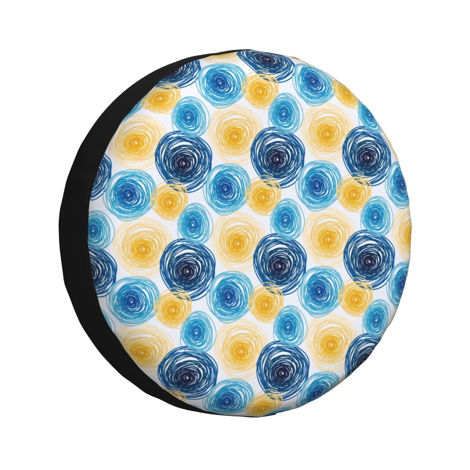 Luyuia Circular Print Waterproof Leather Tire Cover, Durable Wheel ...