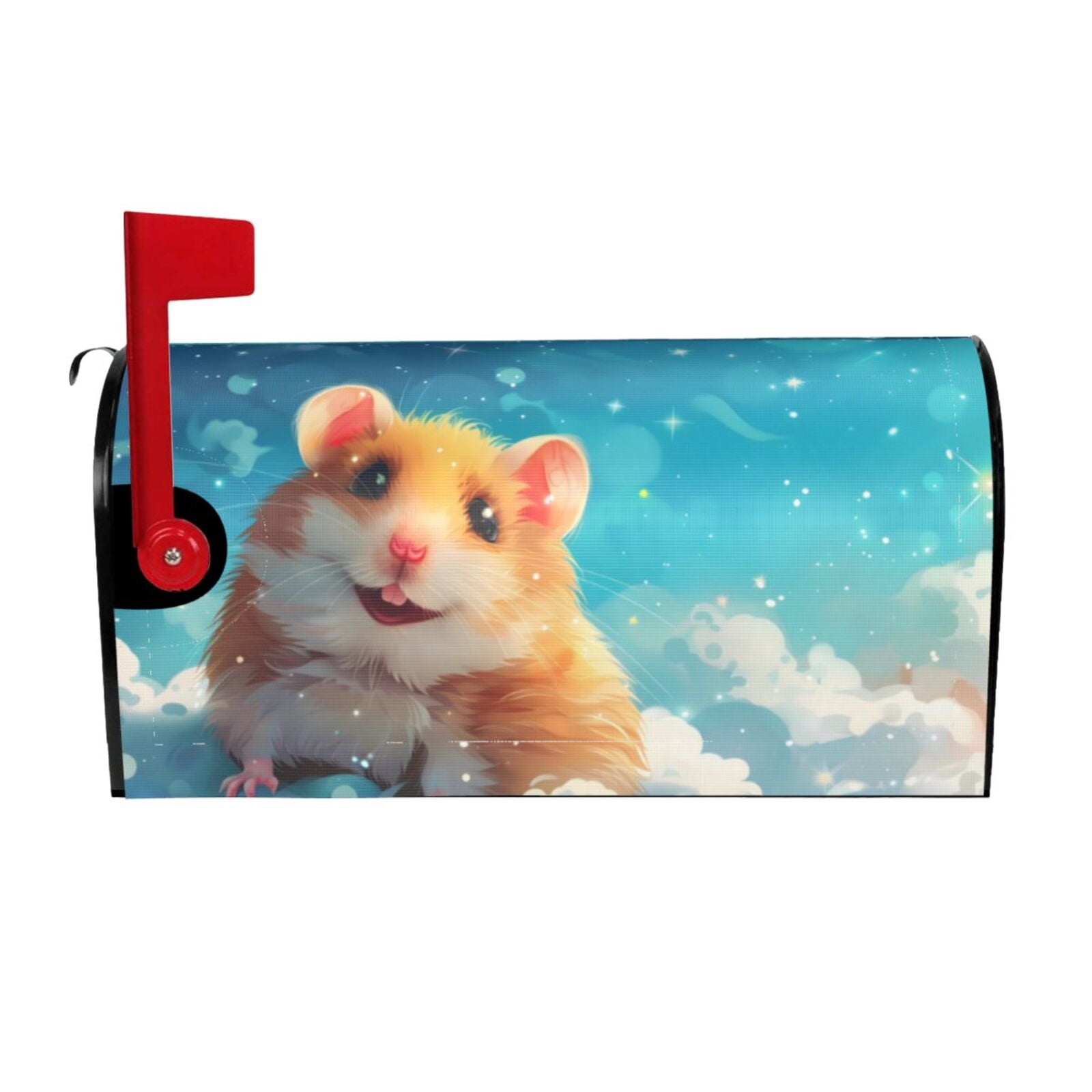 Luyuia Cloud Cute Hamster Print Magnetic Winter Mailbox Cover ...