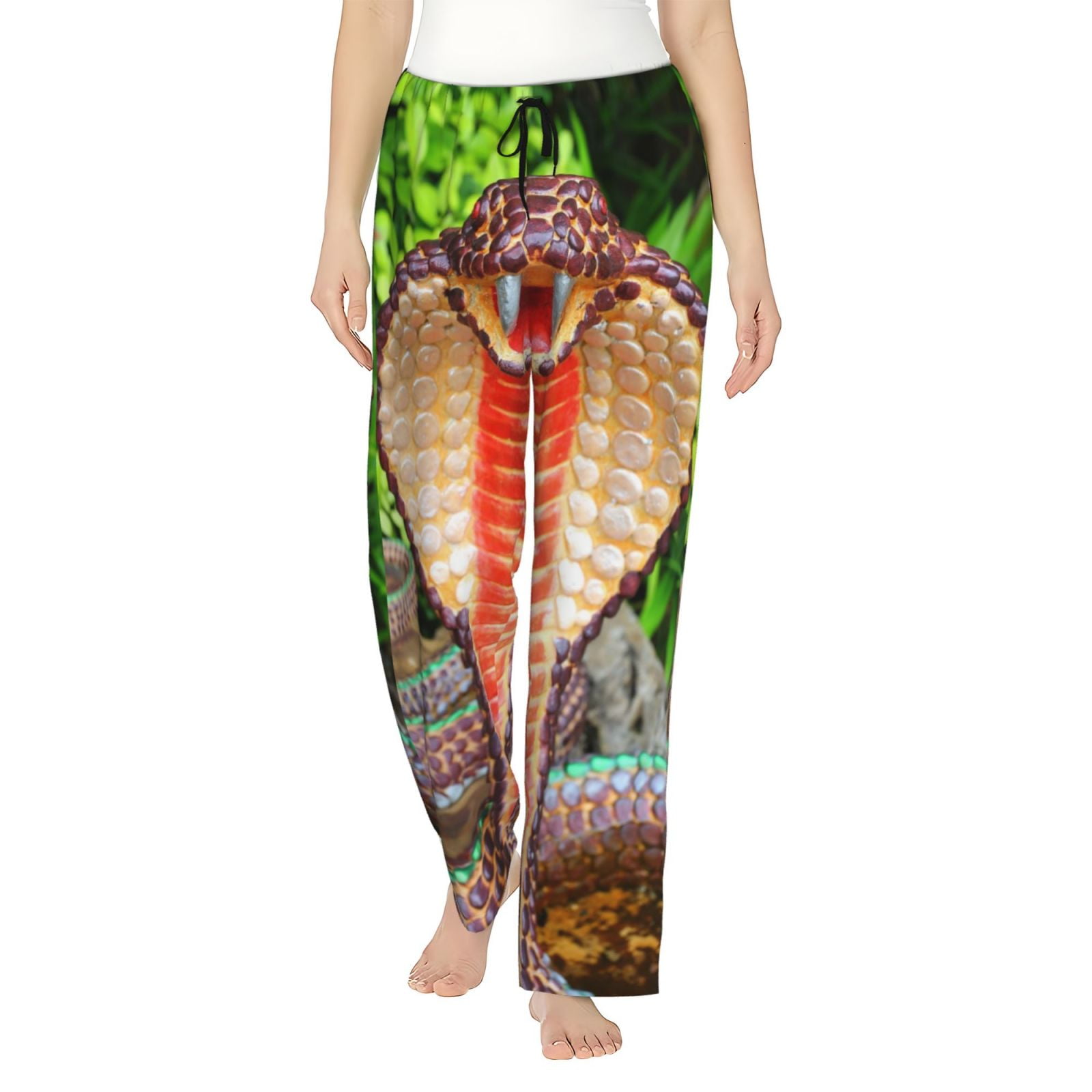 Luyuia Cobra Snake Print Women's Straight-Leg Lounge Pajama Pants: The ...