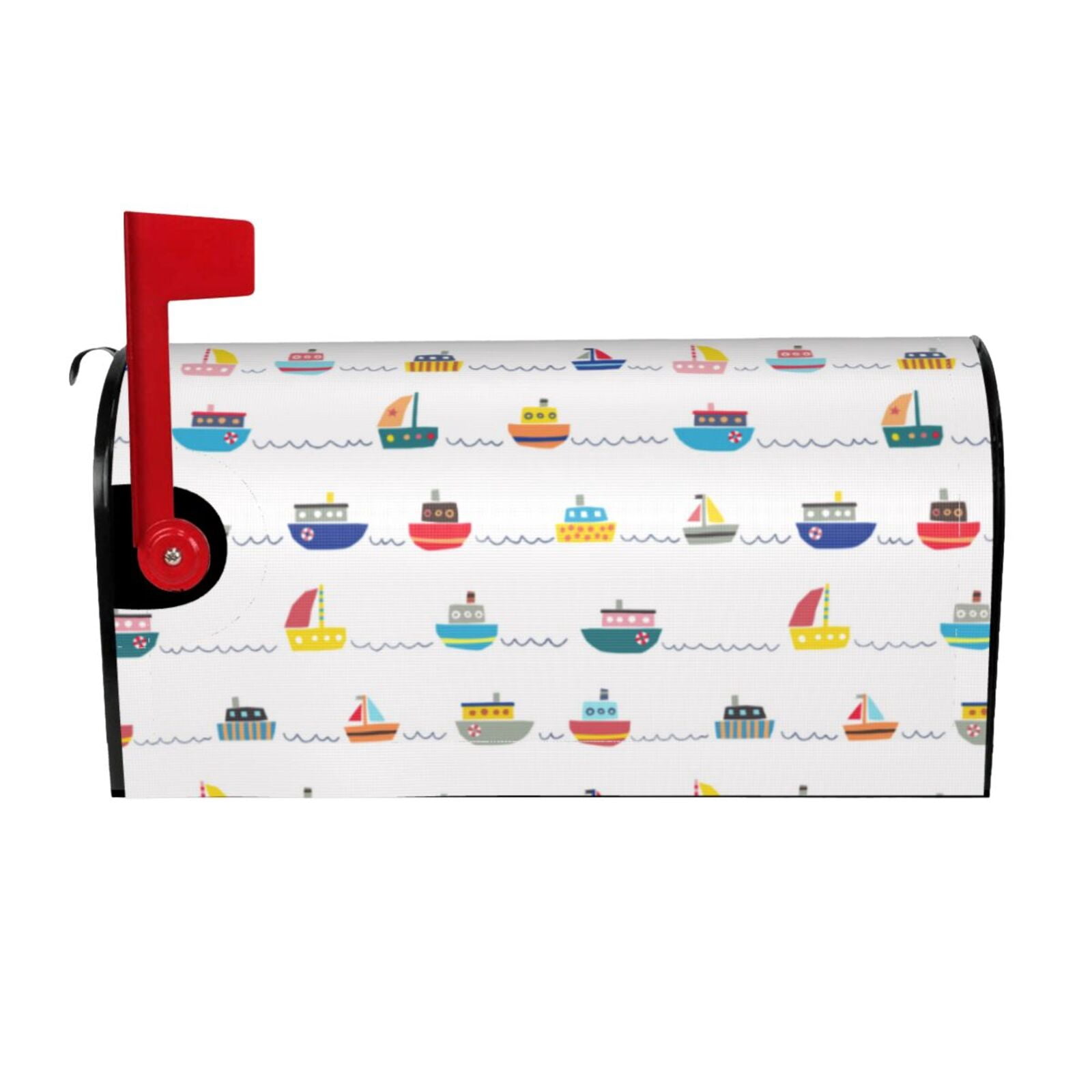 Luyuia Color Ships Print Magnetic Winter Mailbox Cover, Decorative ...