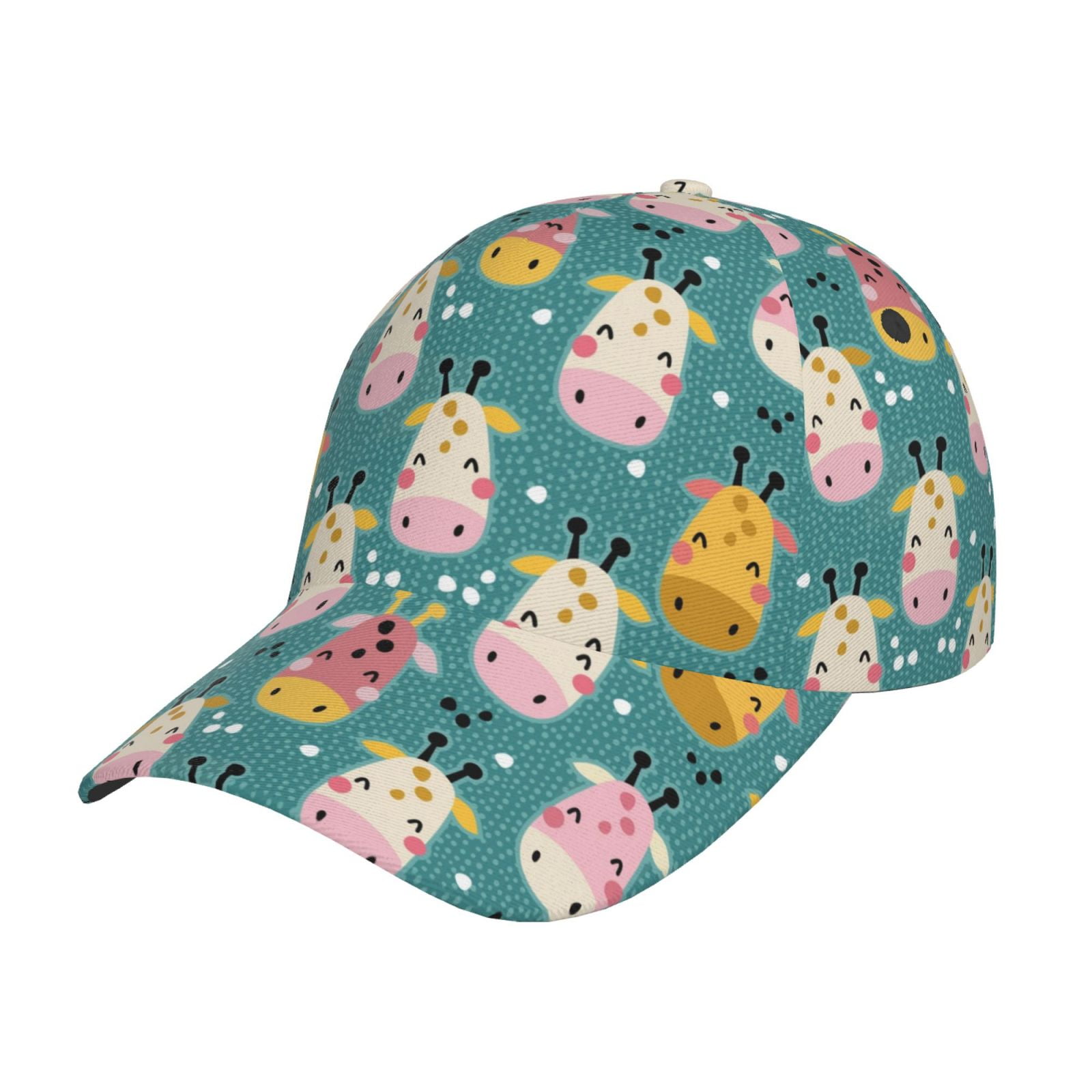 Luyuia Colorful Cow Print Adjustable Baseball Cap, Workout Hat for Men ...