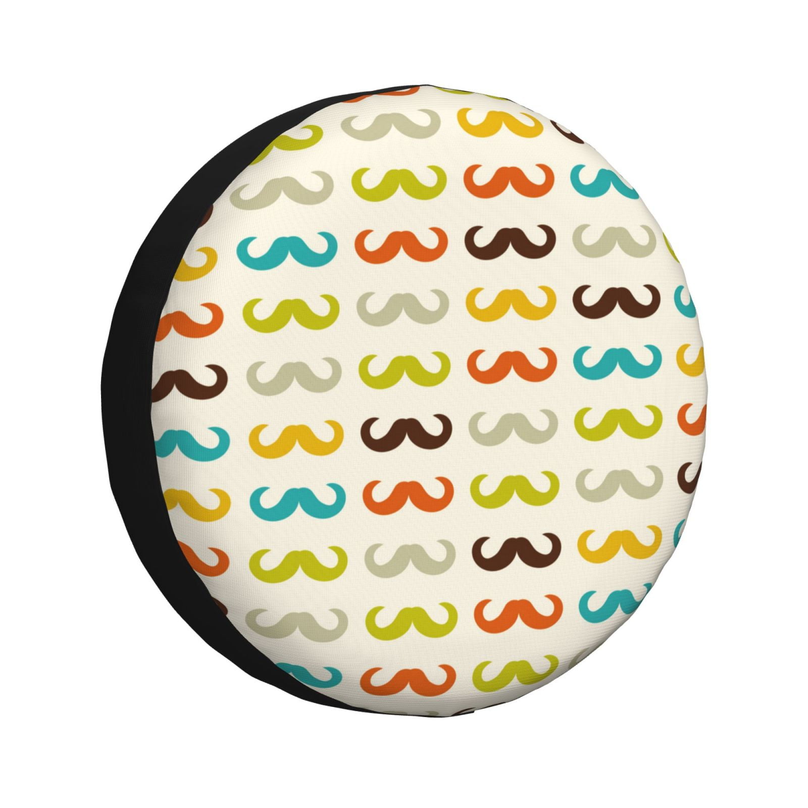 Luyuia Colorful Mustache Print Waterproof Leather Tire Cover, Durable ...