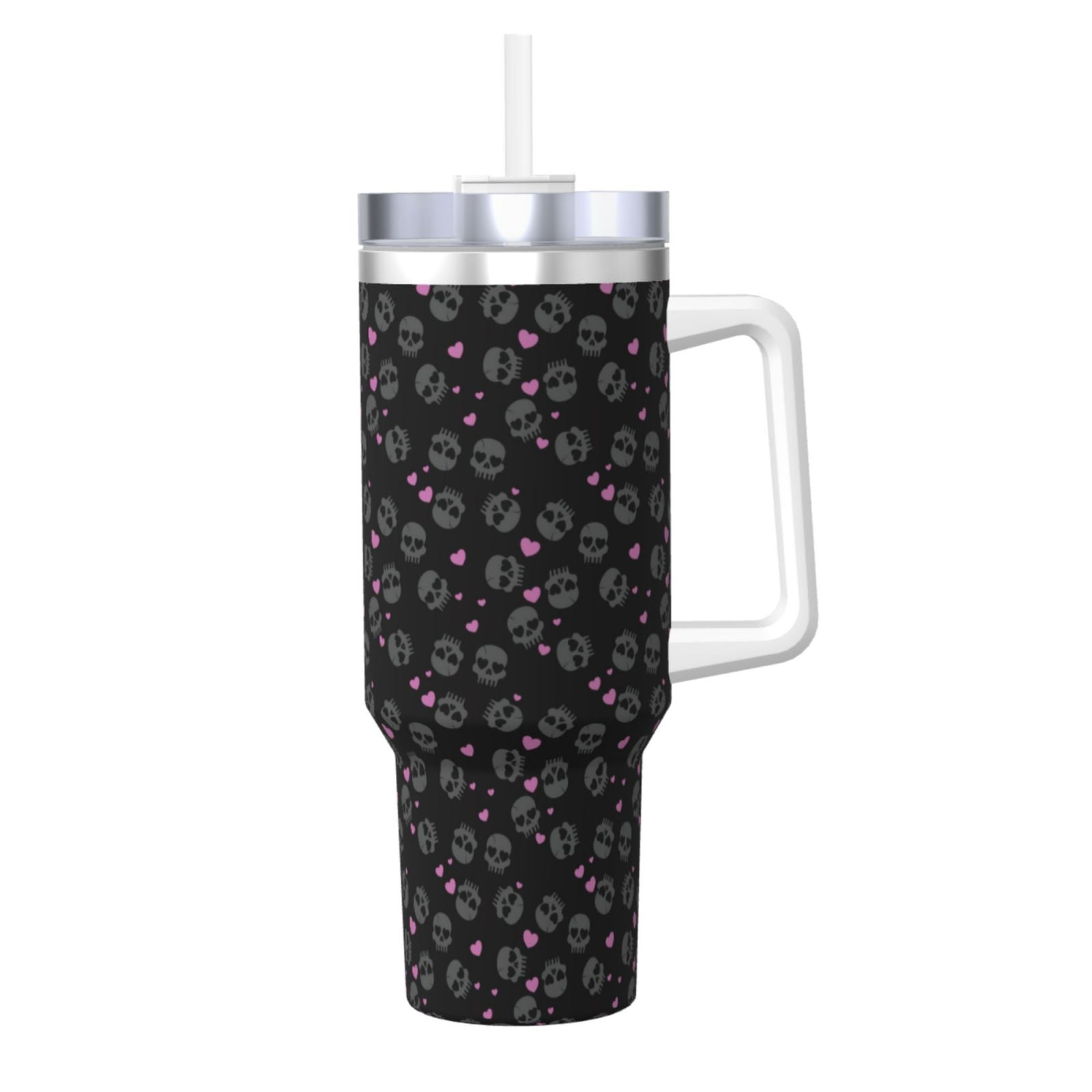 Luyuia Cool Skull Love Print Stainless Steel 40OZ Ice Bully Cup With ...