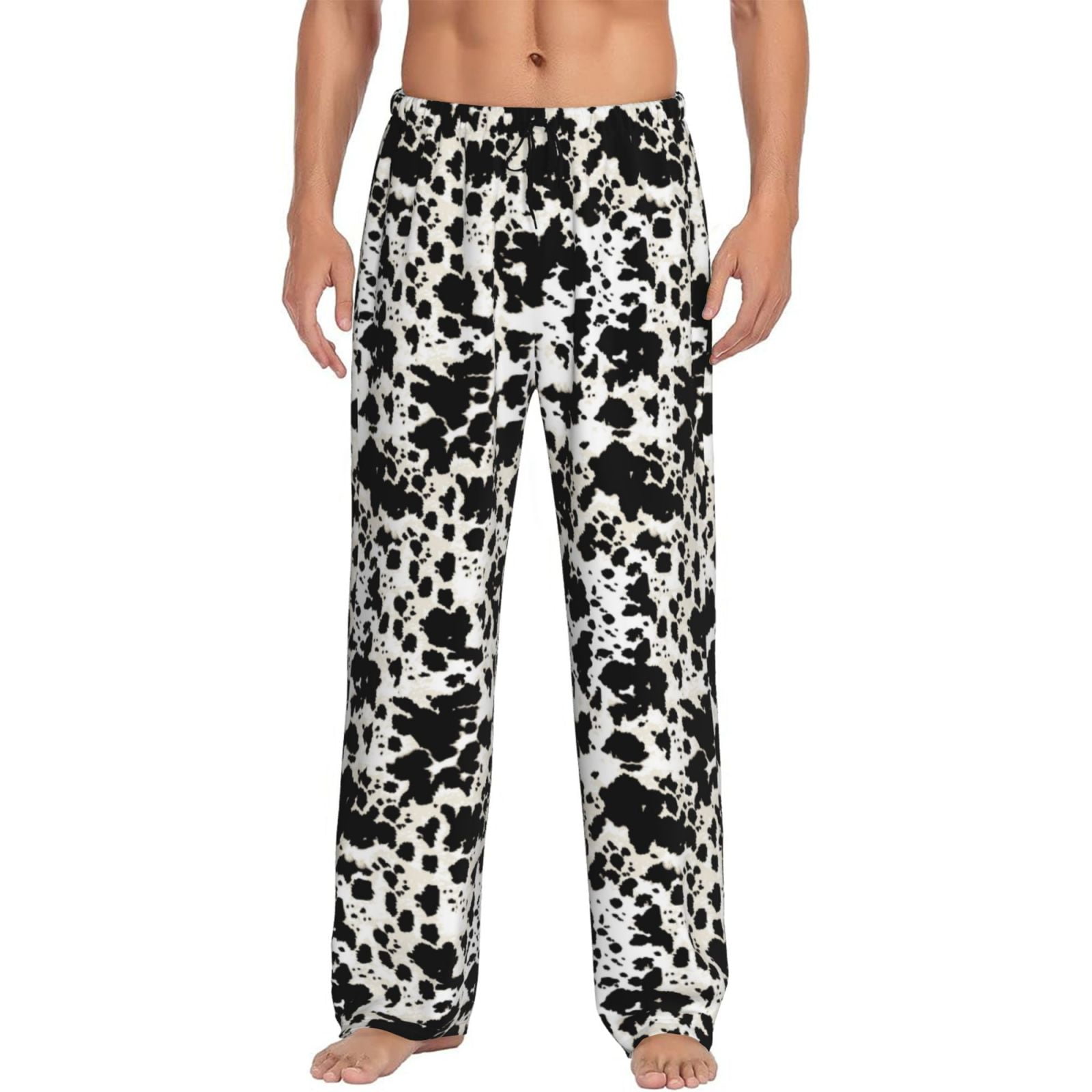 Luyuia Cow Skin 1 Print Men's Straight Lounge Pajama Pants - The ...