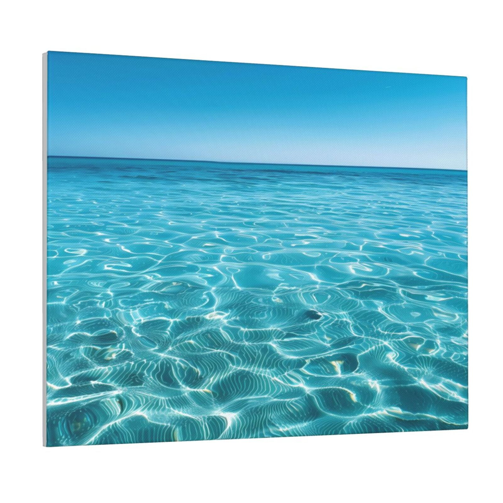Luyuia Crystal Clear Ocean Waves Print Canvas Wall Art Print Paintings ...