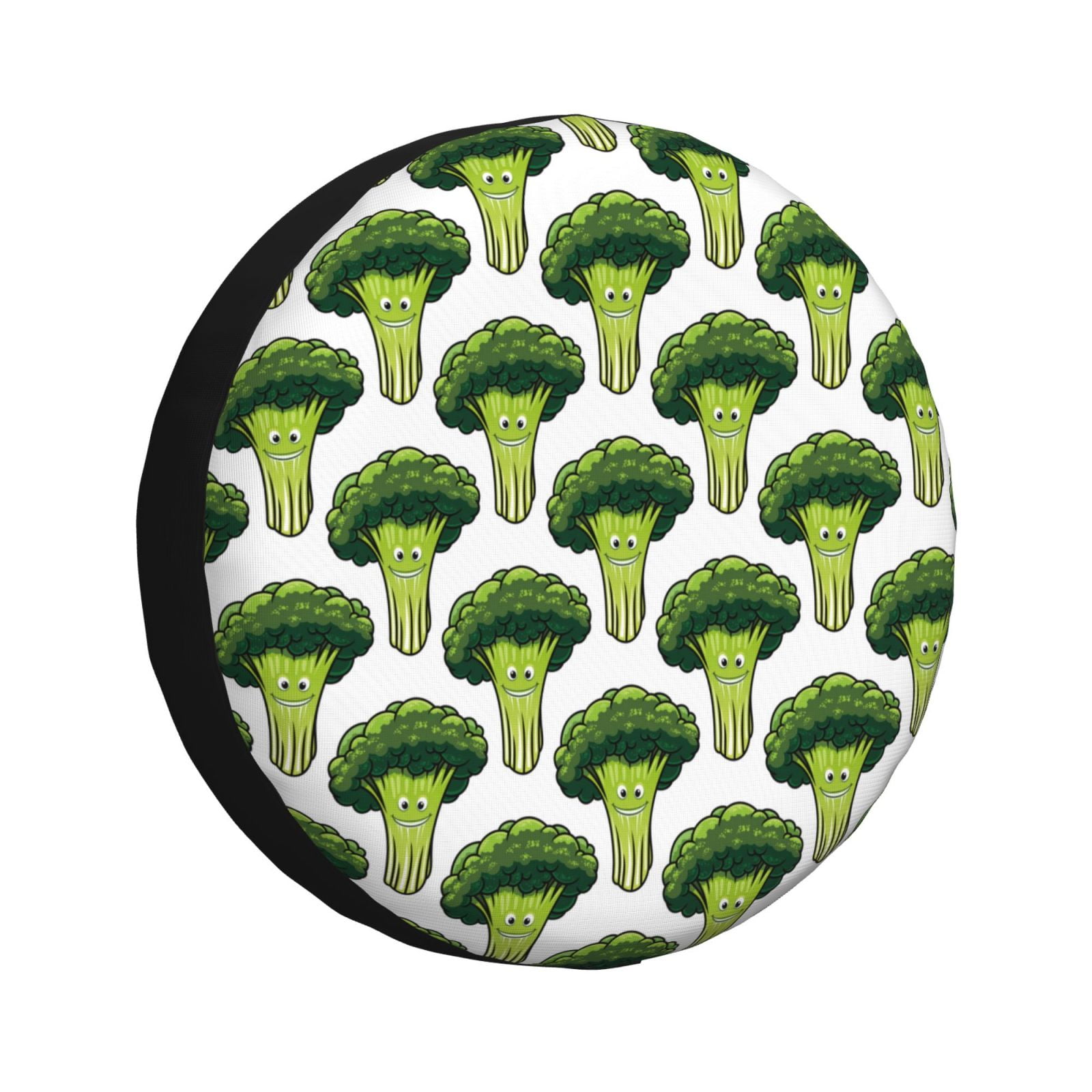 Luyuia Cute Broccoli Print Waterproof Leather Tire Cover, Durable Wheel ...