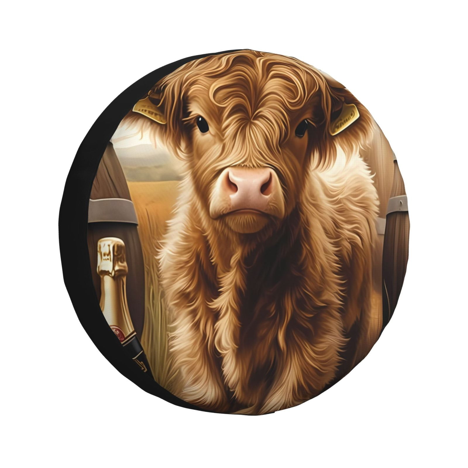 Luyuia Cute Calf Butterflies A Print Waterproof Leather Tire Cover ...