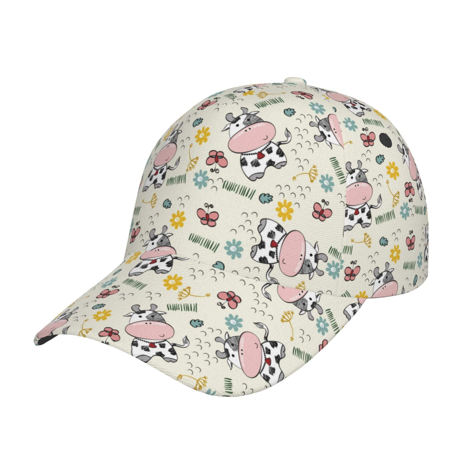 Luyuia Cute Cow Print Adjustable Baseball Cap, Workout Hat for Men and ...