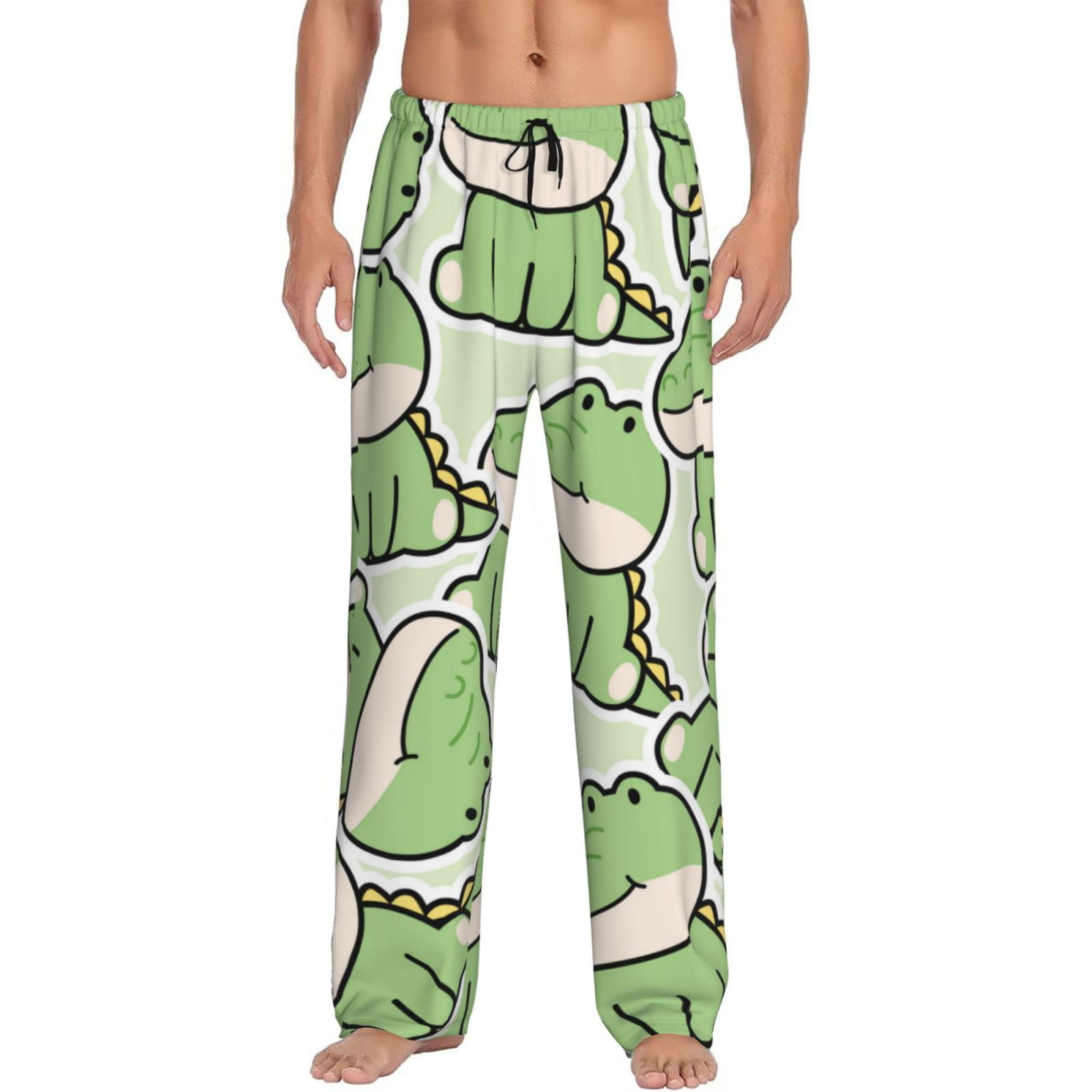 Luyuia Cute Crocodile Print Men's Straight Lounge Pajama Pants - The ...