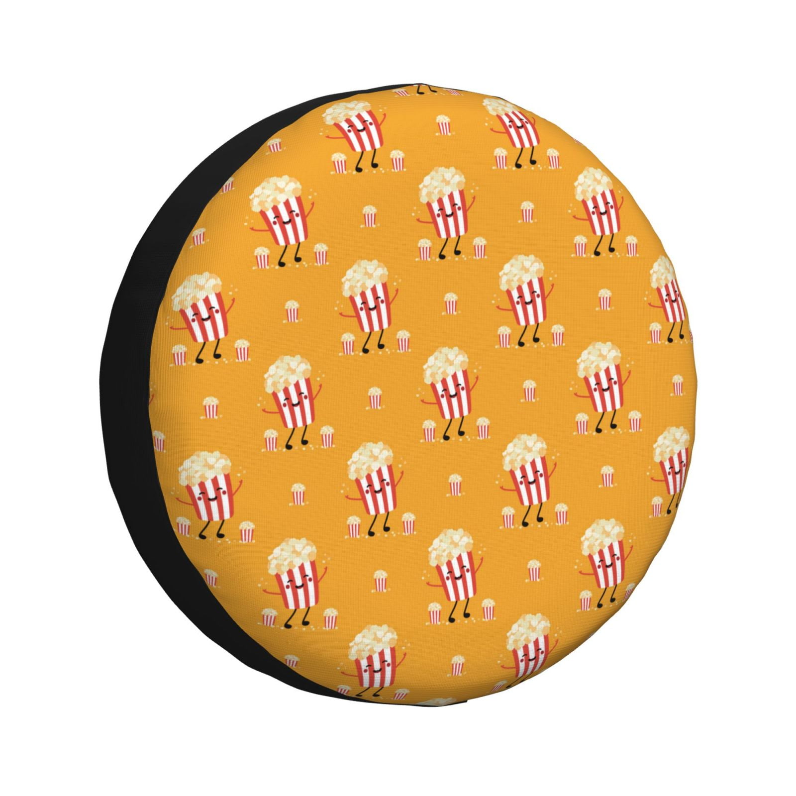 Luyuia Cute Popcorn Print Waterproof Leather Tire Cover, Durable Wheel ...
