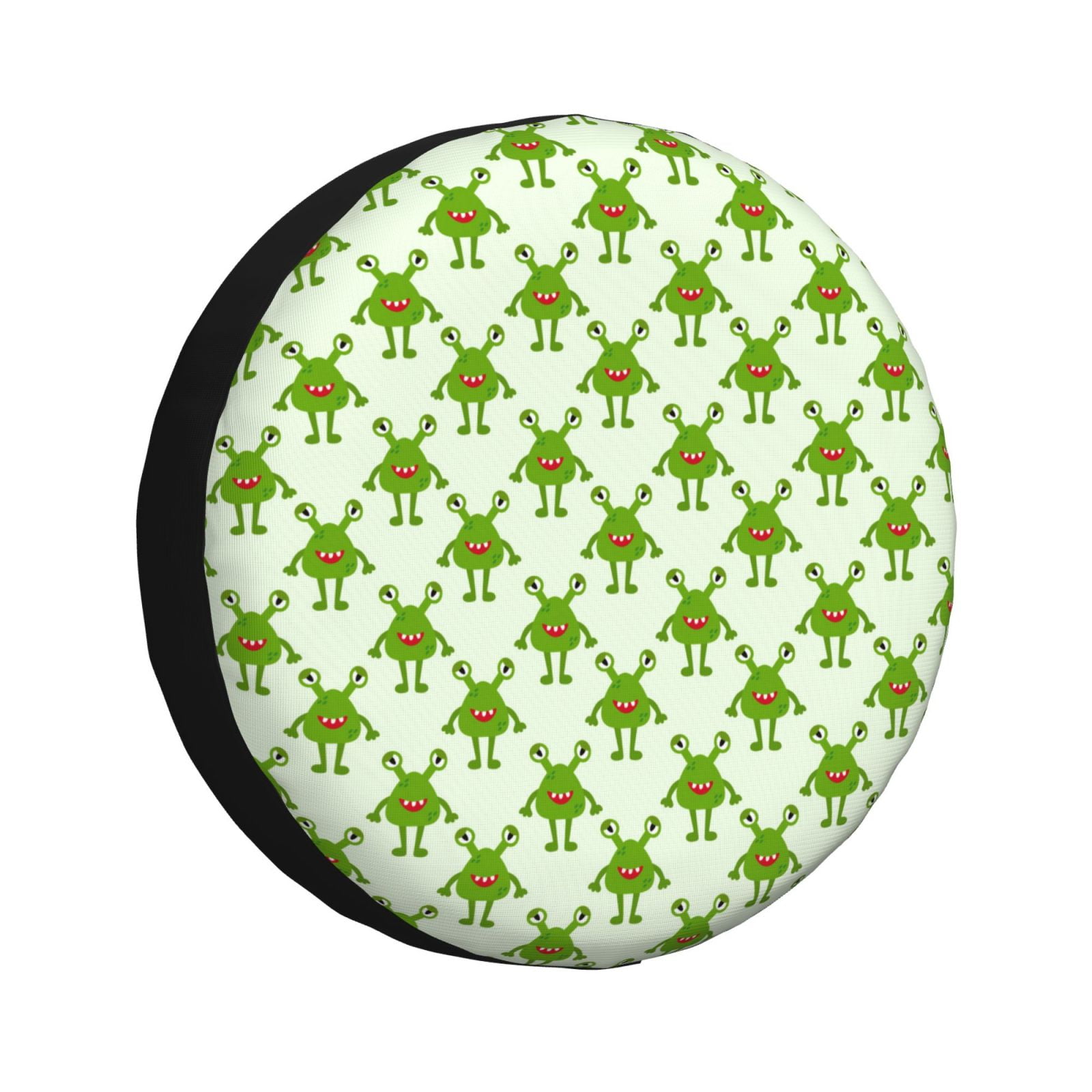 Luyuia Cute green monster Print Waterproof Leather Tire Cover, Durable ...