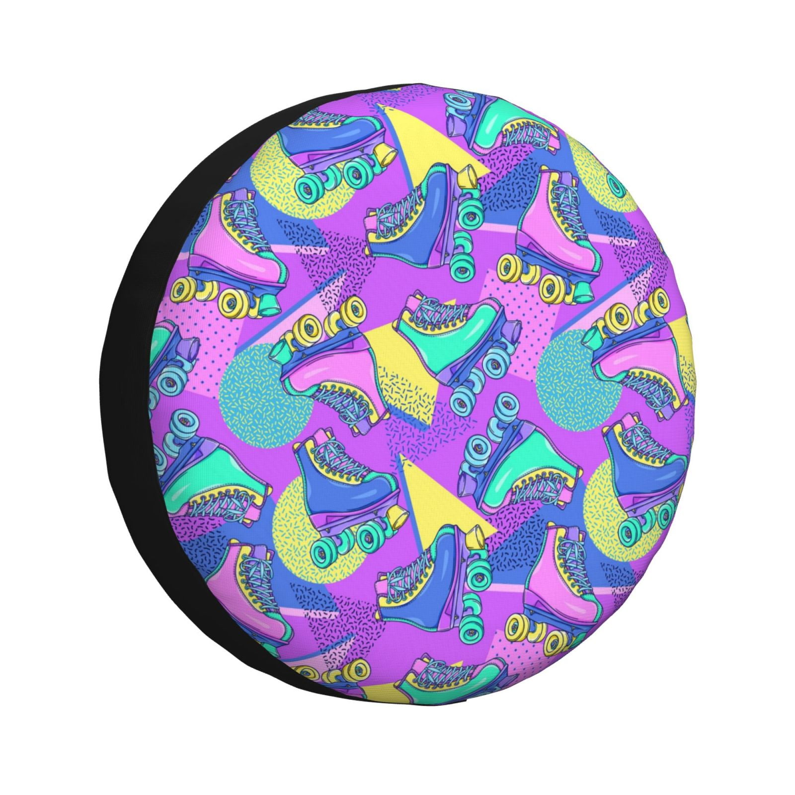 Luyuia Disco Roller Skates Print Waterproof Leather Tire Cover, Durable ...