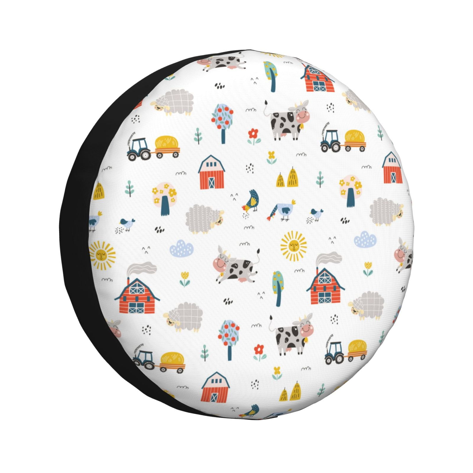 Luyuia Farm Animals Print Waterproof Leather Tire Cover, Durable Wheel ...