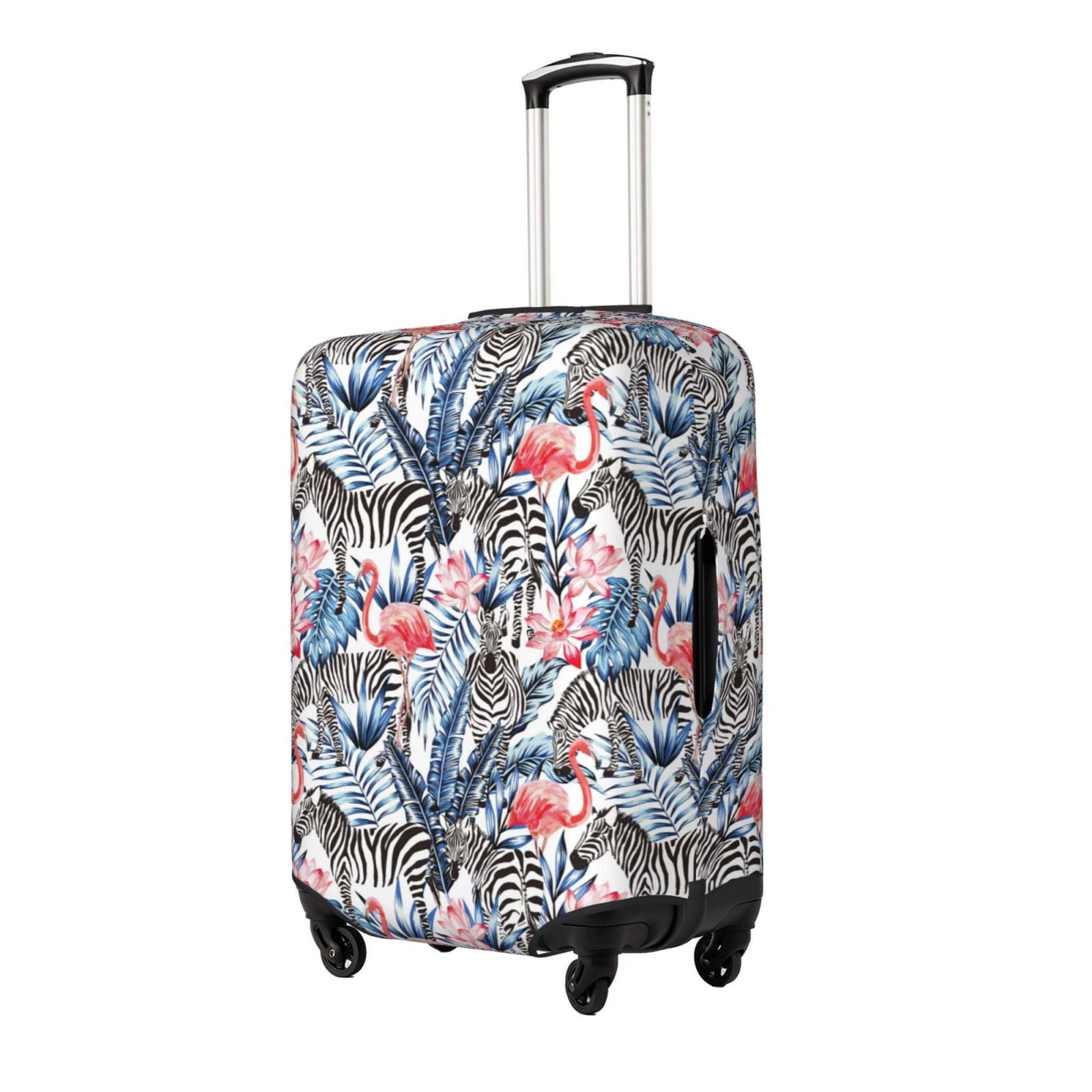 Luyuia Flamingo And Zebra Print Elastic Washable Luggage Cover ...
