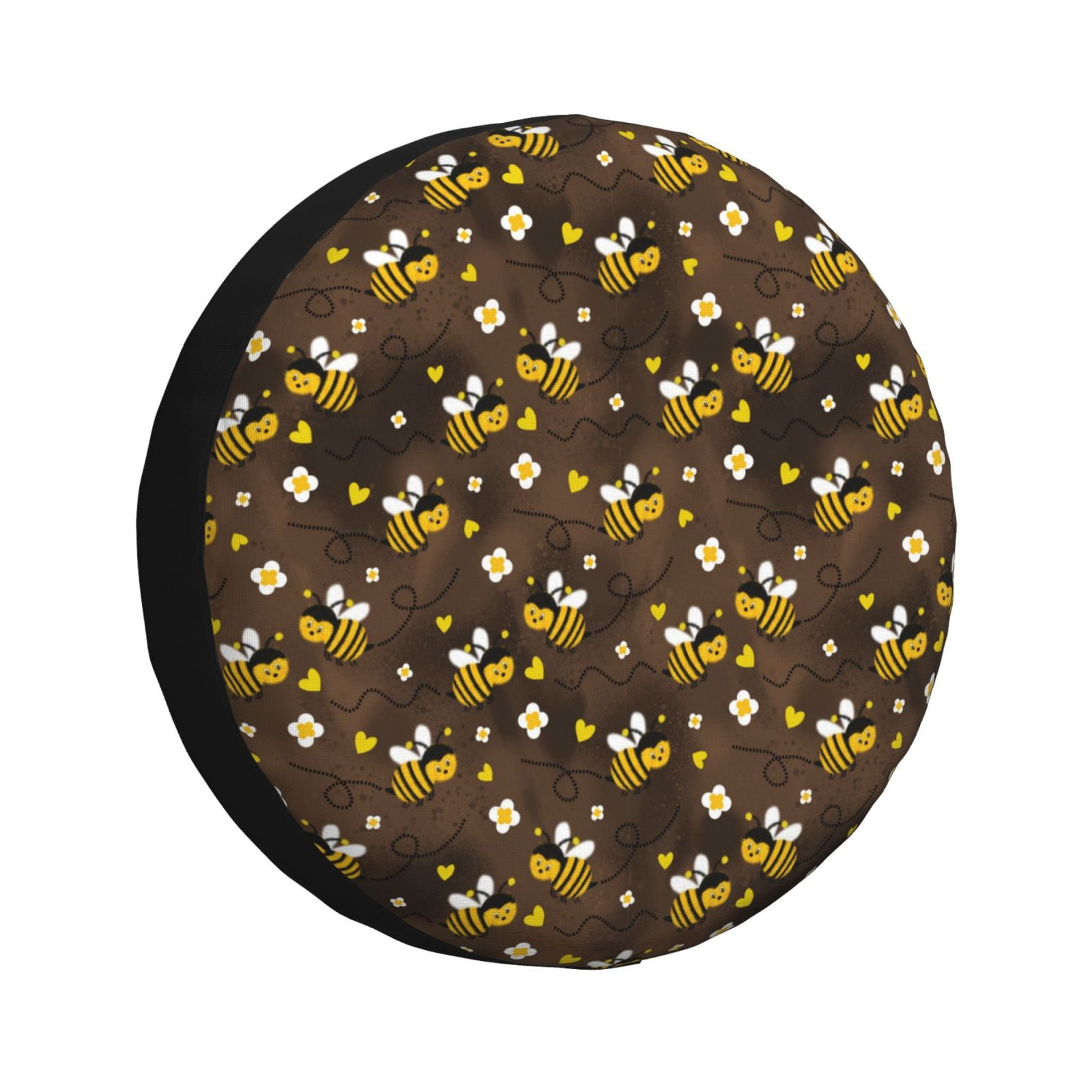 Luyuia Flying Furry Honey Bees Print Waterproof Leather Tire Cover ...