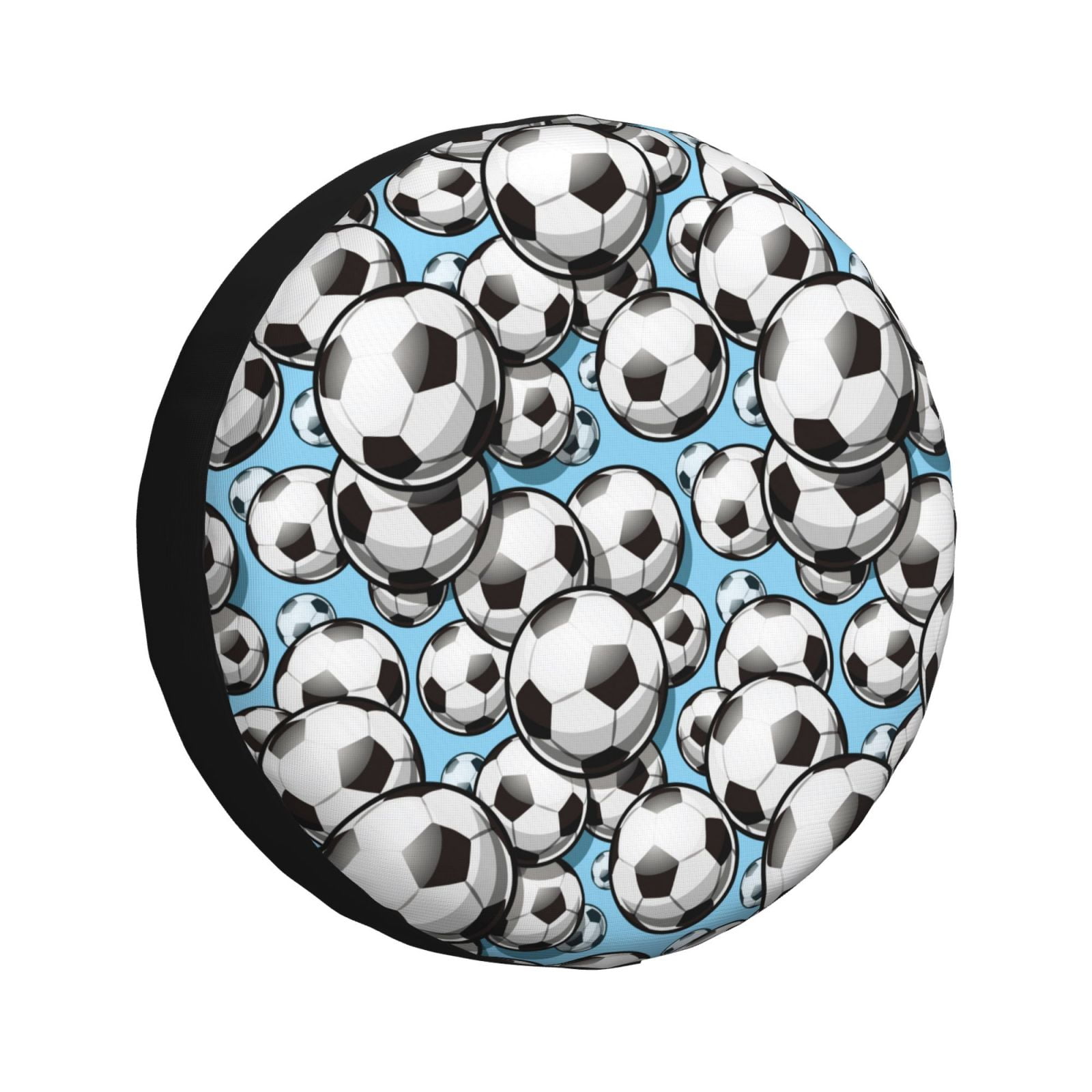 Luyuia Football Soccer Ball Print Waterproof Leather Tire Cover ...