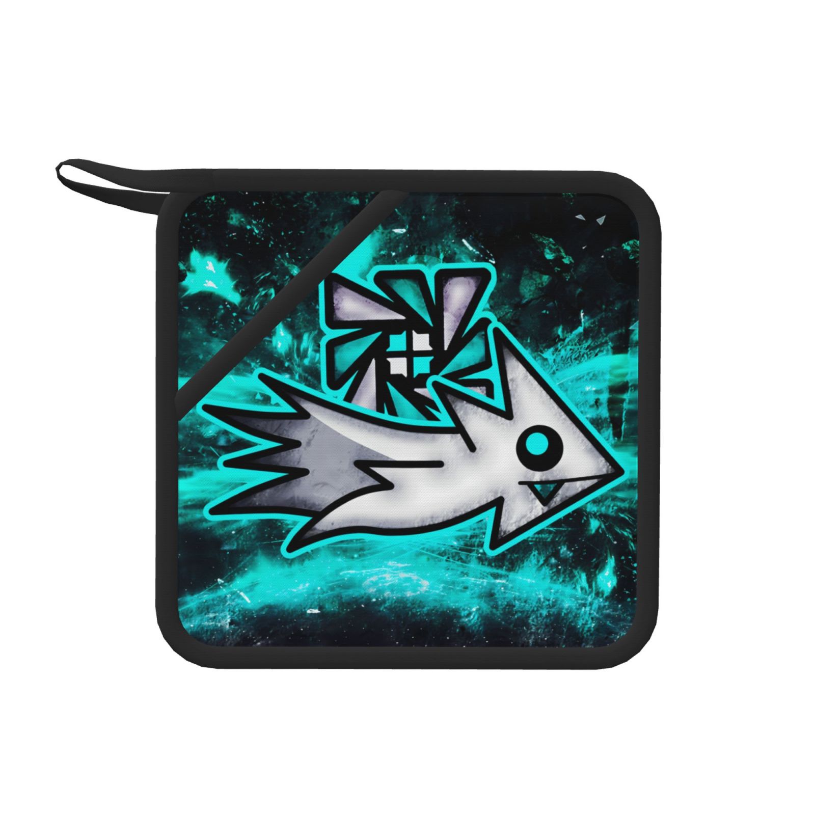 Luyuia Geometry Dash Print Heat Resistant Mat for Air Fryer, Deep Fryer ...