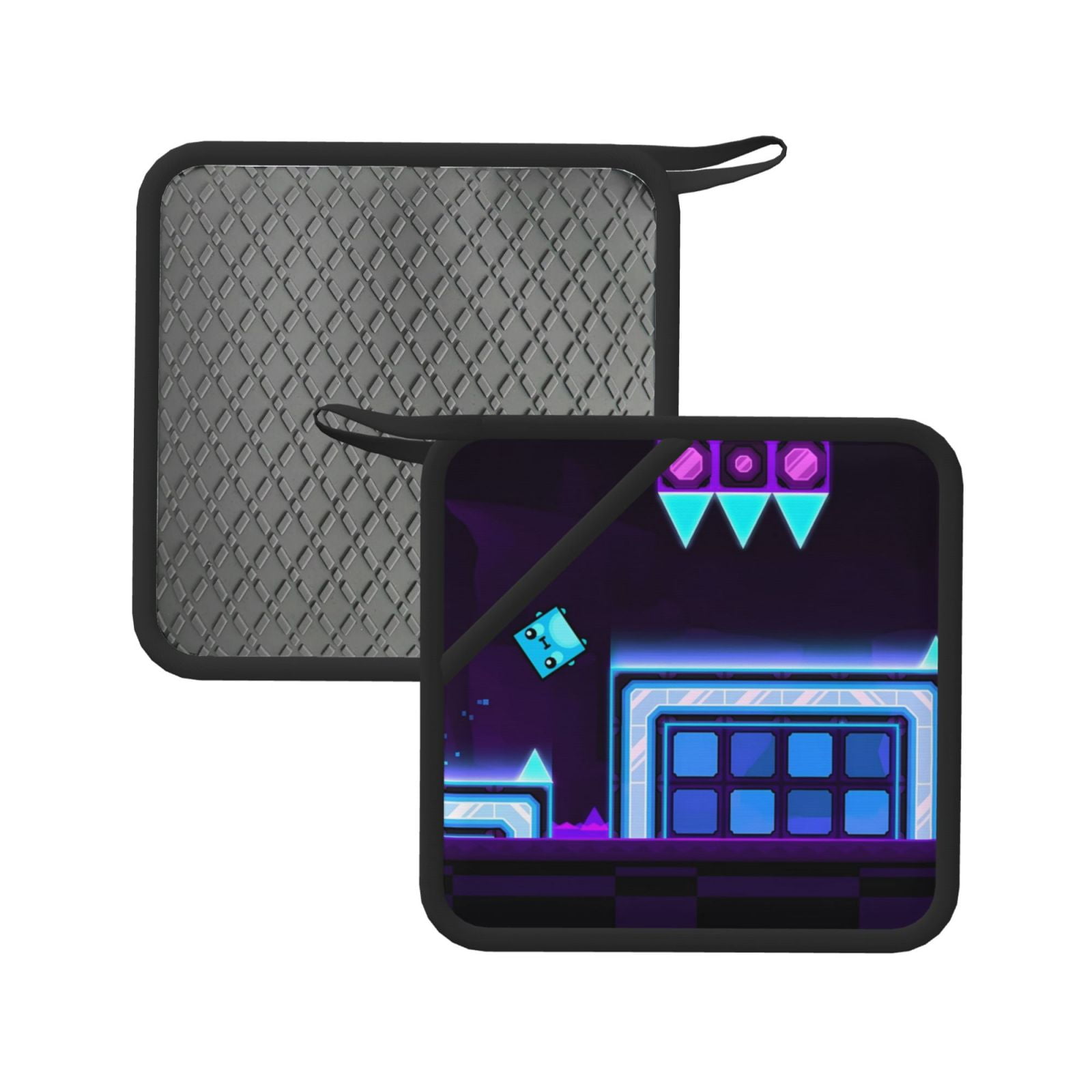 Luyuia Geometry Dash Print Heat Resistant Mat for Air Fryer, Deep Fryer ...