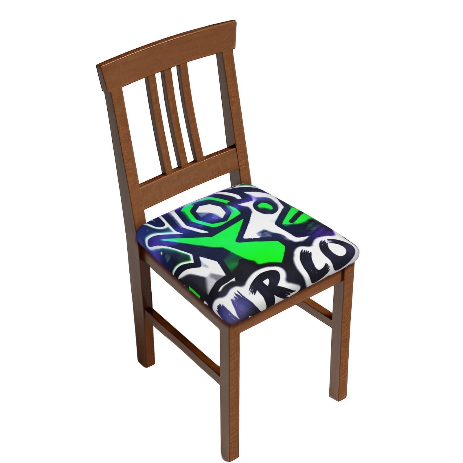 Luyuia Geometry Dash Print Square Cushion Covers, Stretchable Non-Slip ...