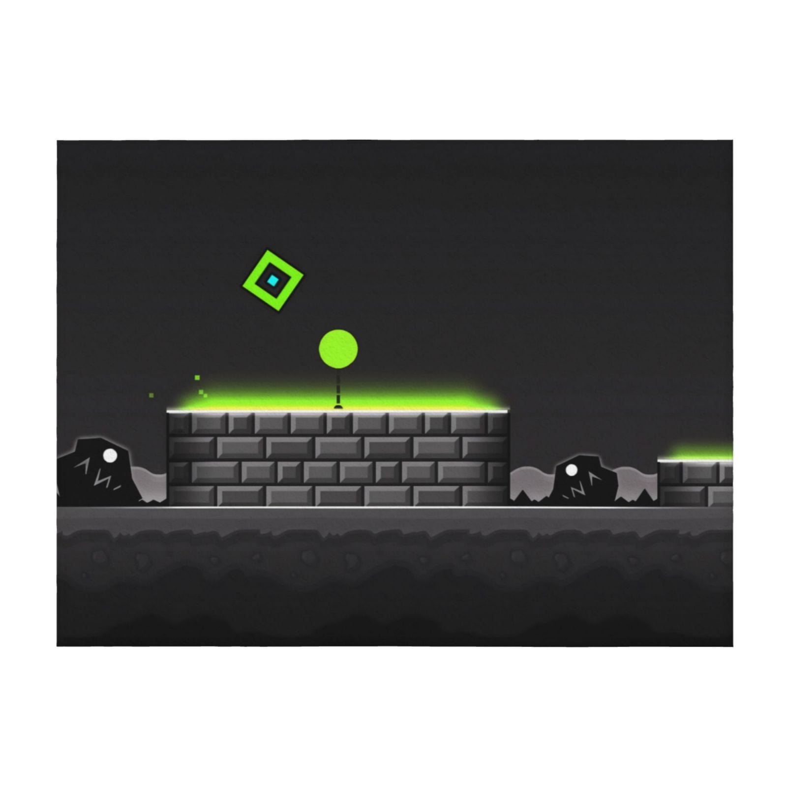 Luyuia Geometry Dash Print Super Soft Reversible Throw Blanket, Cotton ...