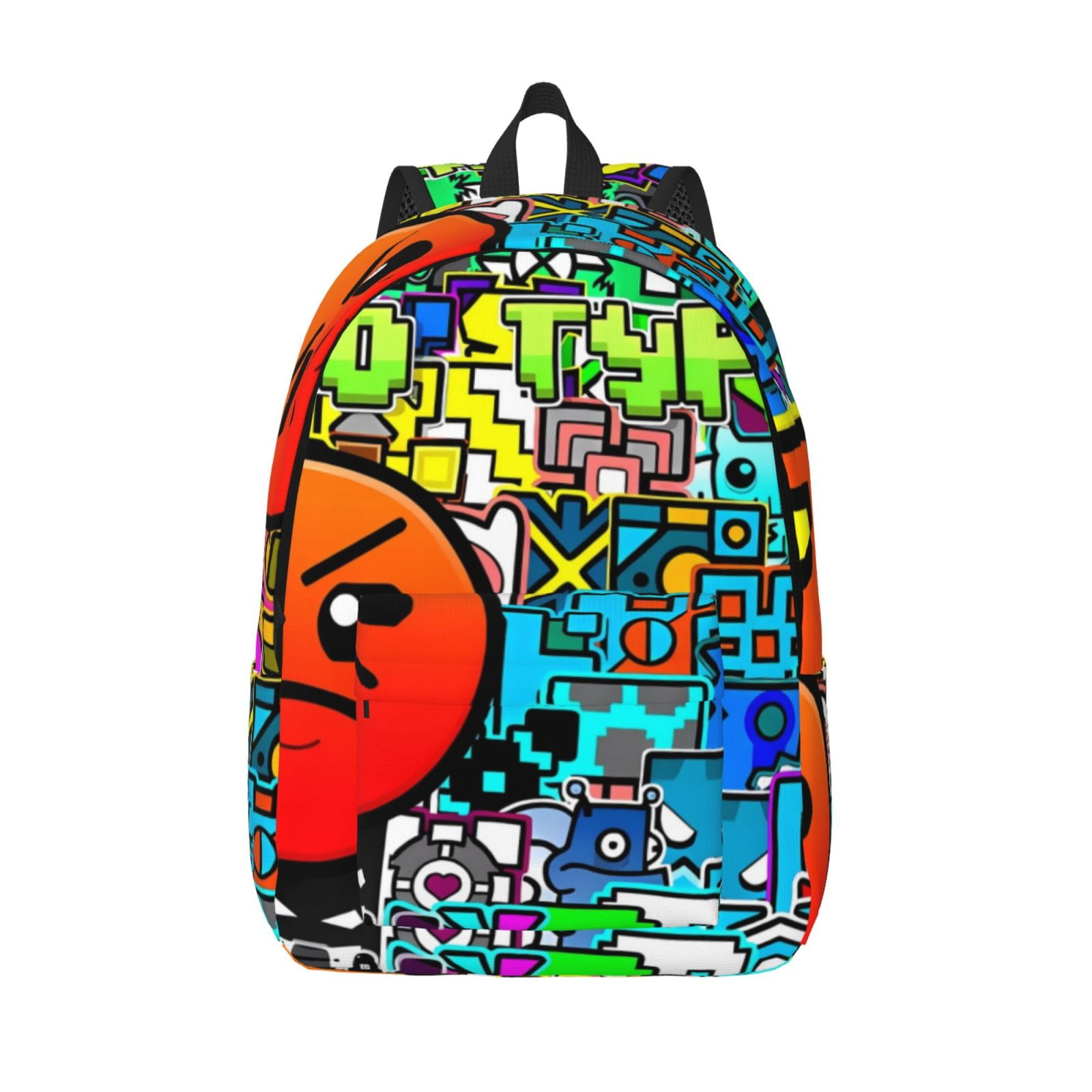 Luyuia Geometry Dash Print Unisex Laptop Backpack with Adjustable ...
