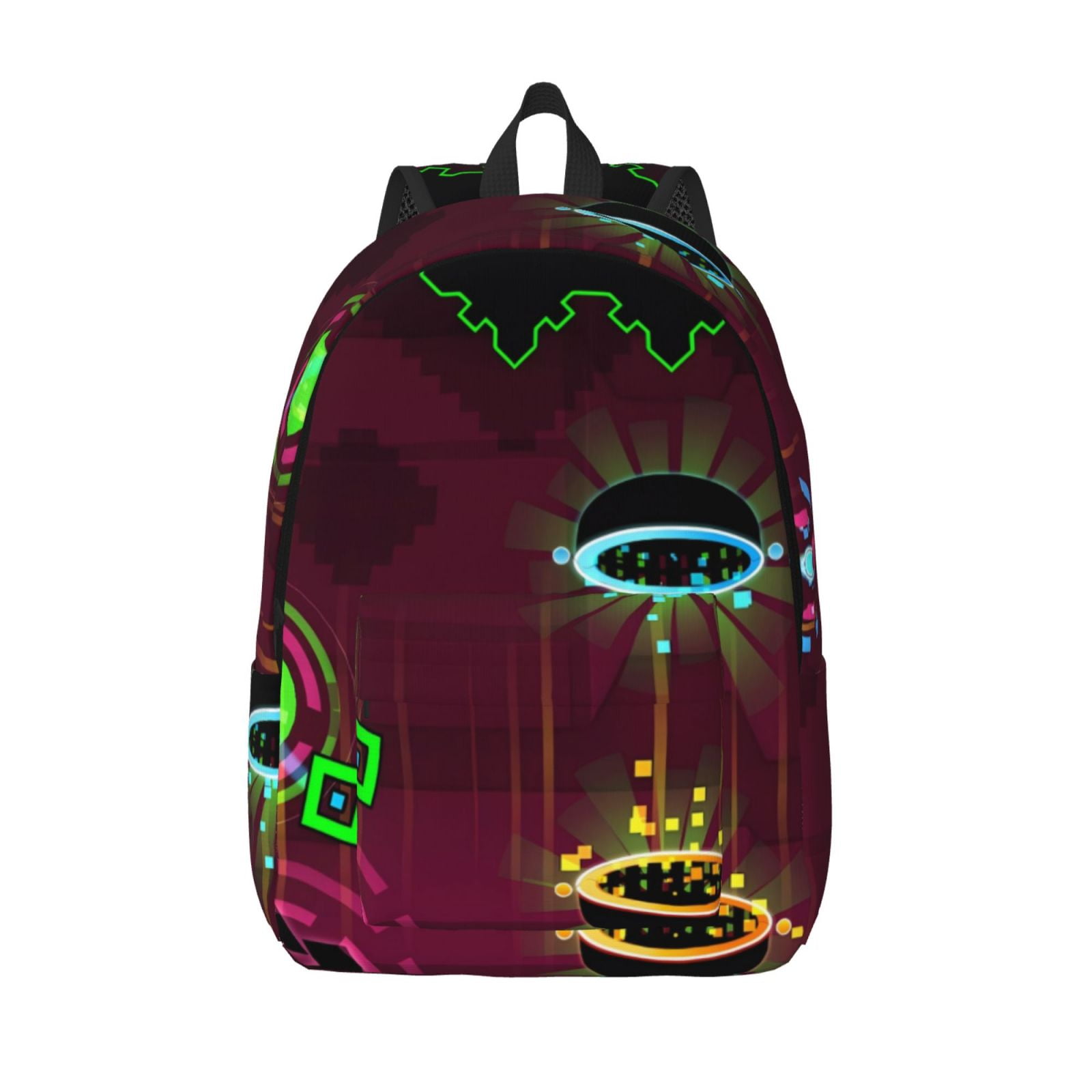 Luyuia Geometry Dash Print Unisex Laptop Backpack with Adjustable ...
